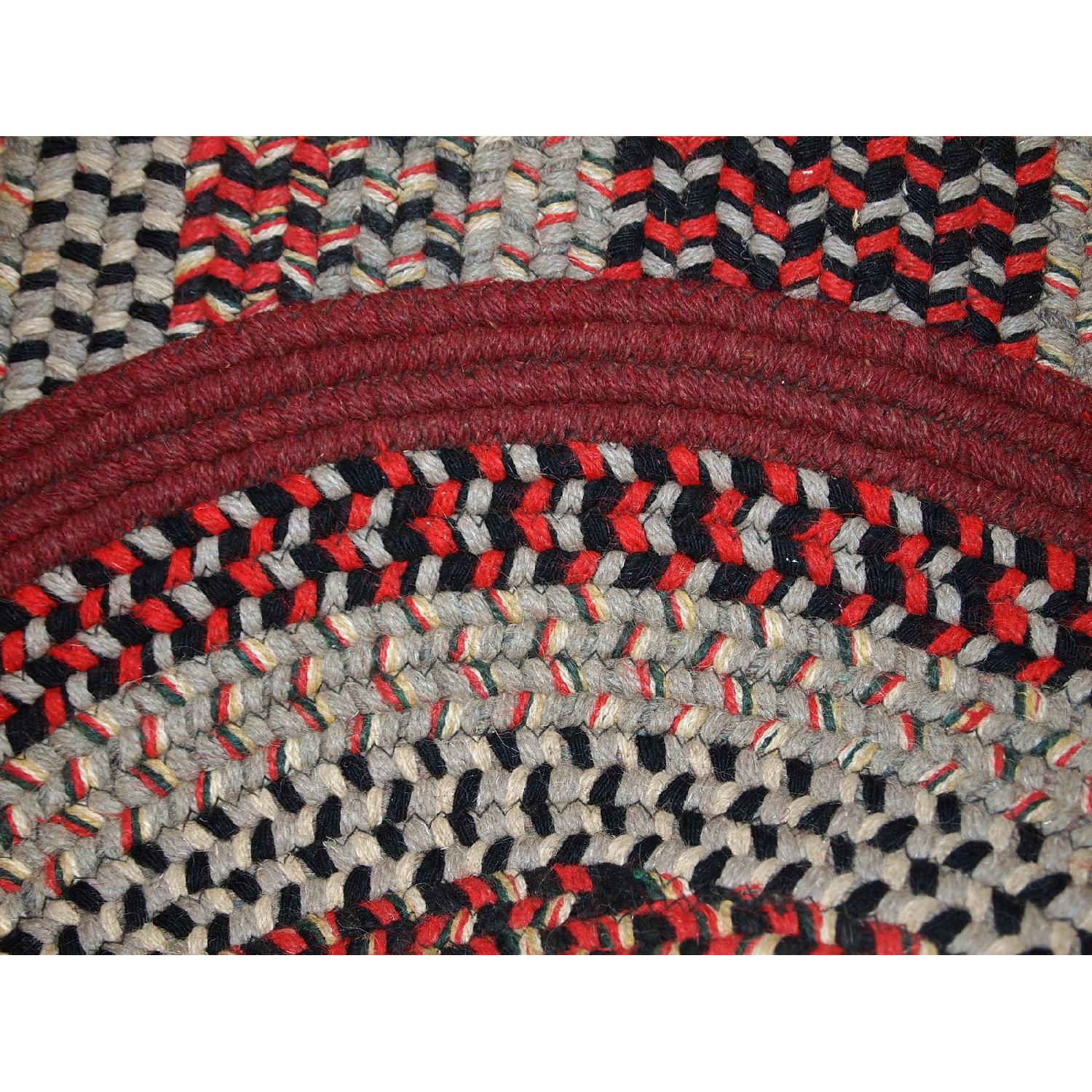 Antique Handmade American Braided Oval Rug - AptDeco