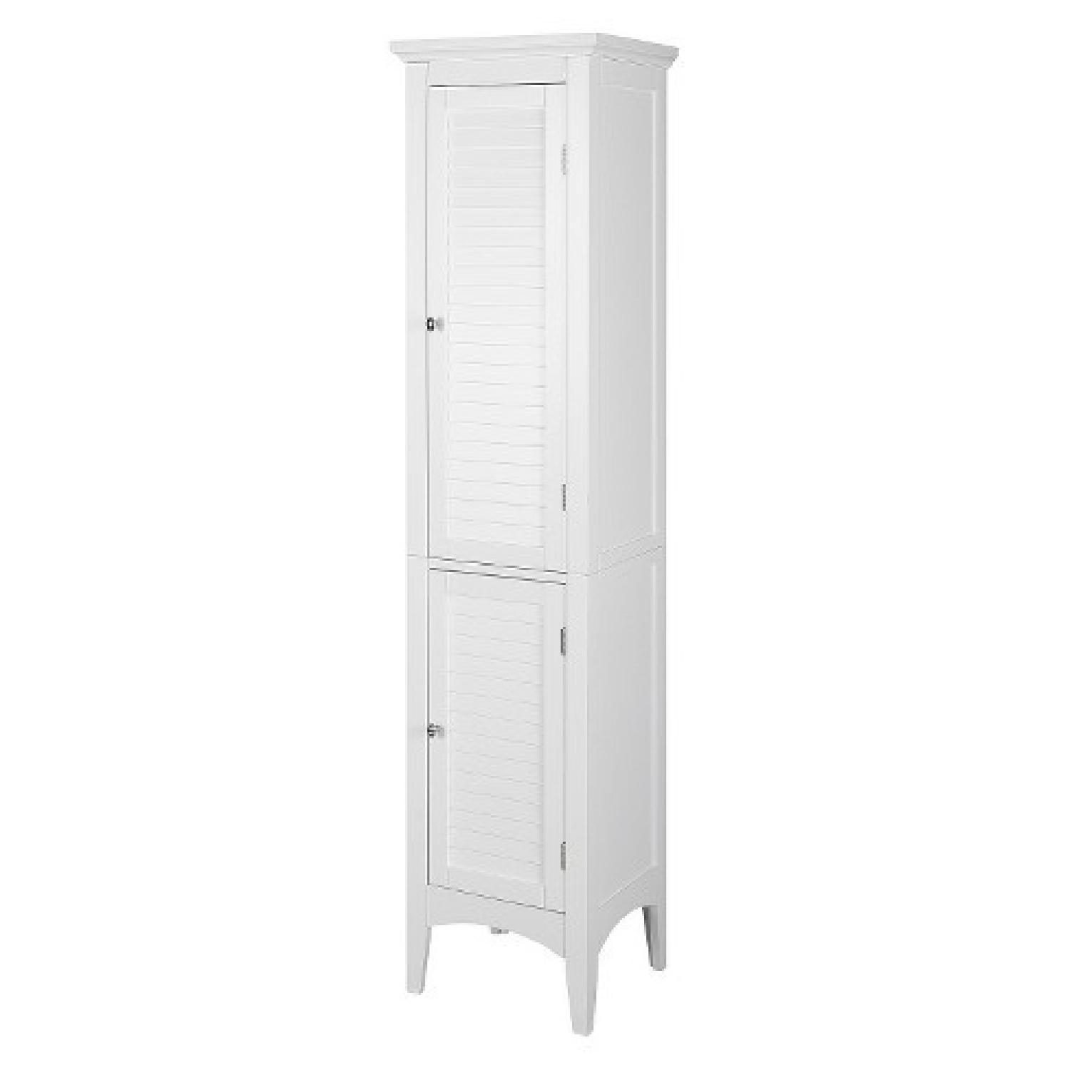 Target Narrow Linen Cabinet w/ 2 Doors & 5 Shelves - AptDeco
