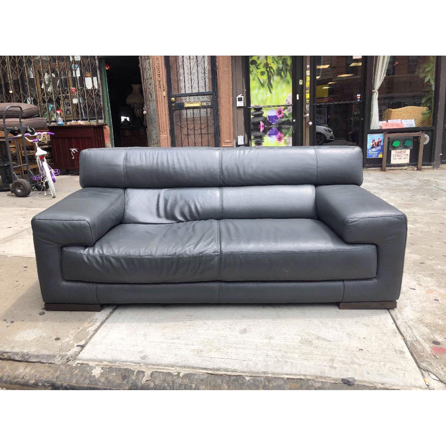 Natuzzi Editions Leather Sofa - AptDeco