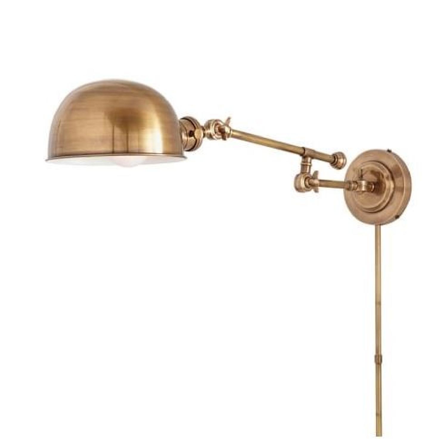 Pottery Barn Barclay Arc Brass Sconces - AptDeco