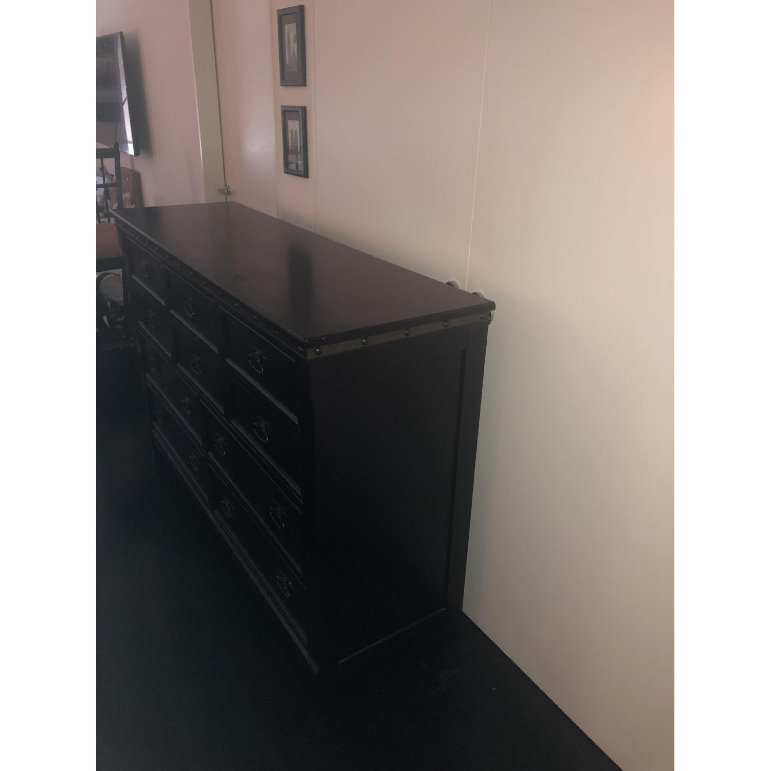 Dark Brown 10-Drawer Dresser - AptDeco