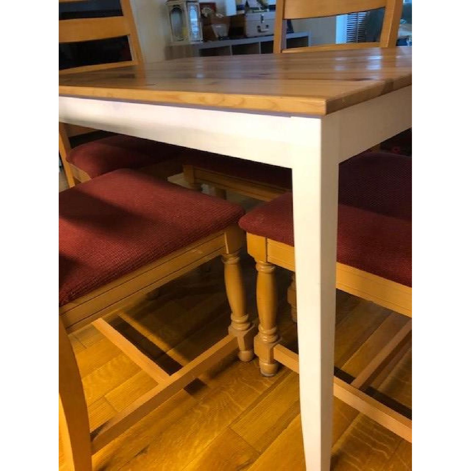 Ikea Natural Teakwood & Oak Table w/ 4 Oak Chairs - AptDeco