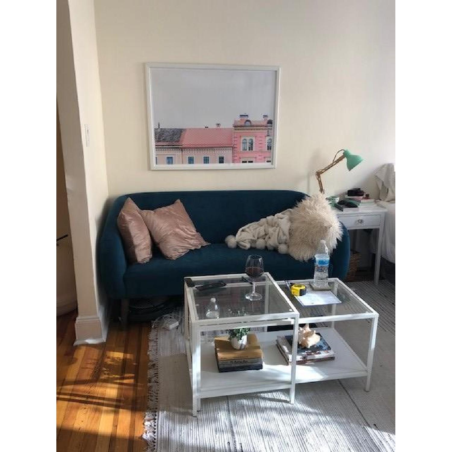 CB2 Rue II Apartment Sofa in Teal - AptDeco