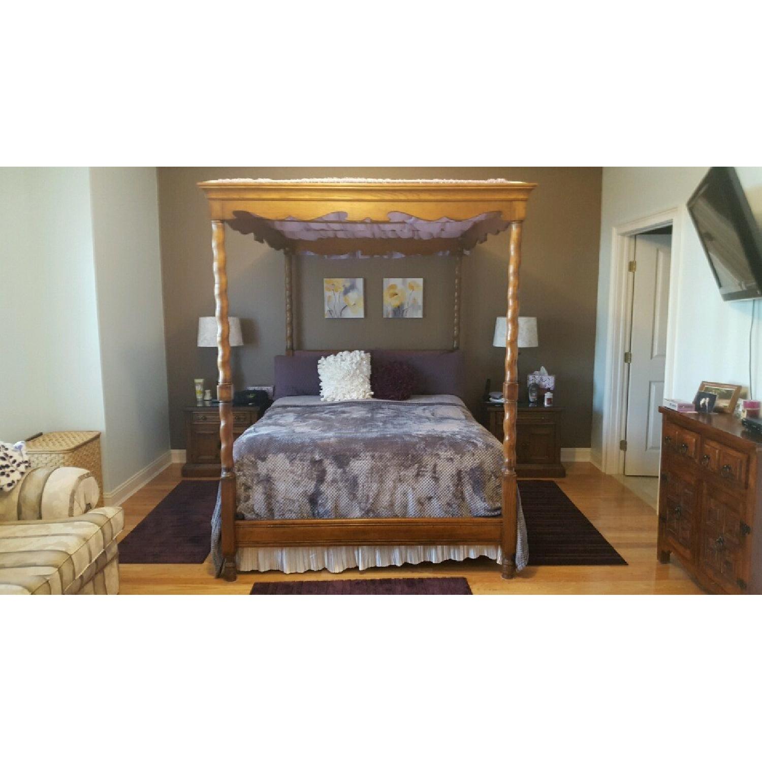 Drexel Heritage Queen Size Canopy Four Poster Bed - AptDeco