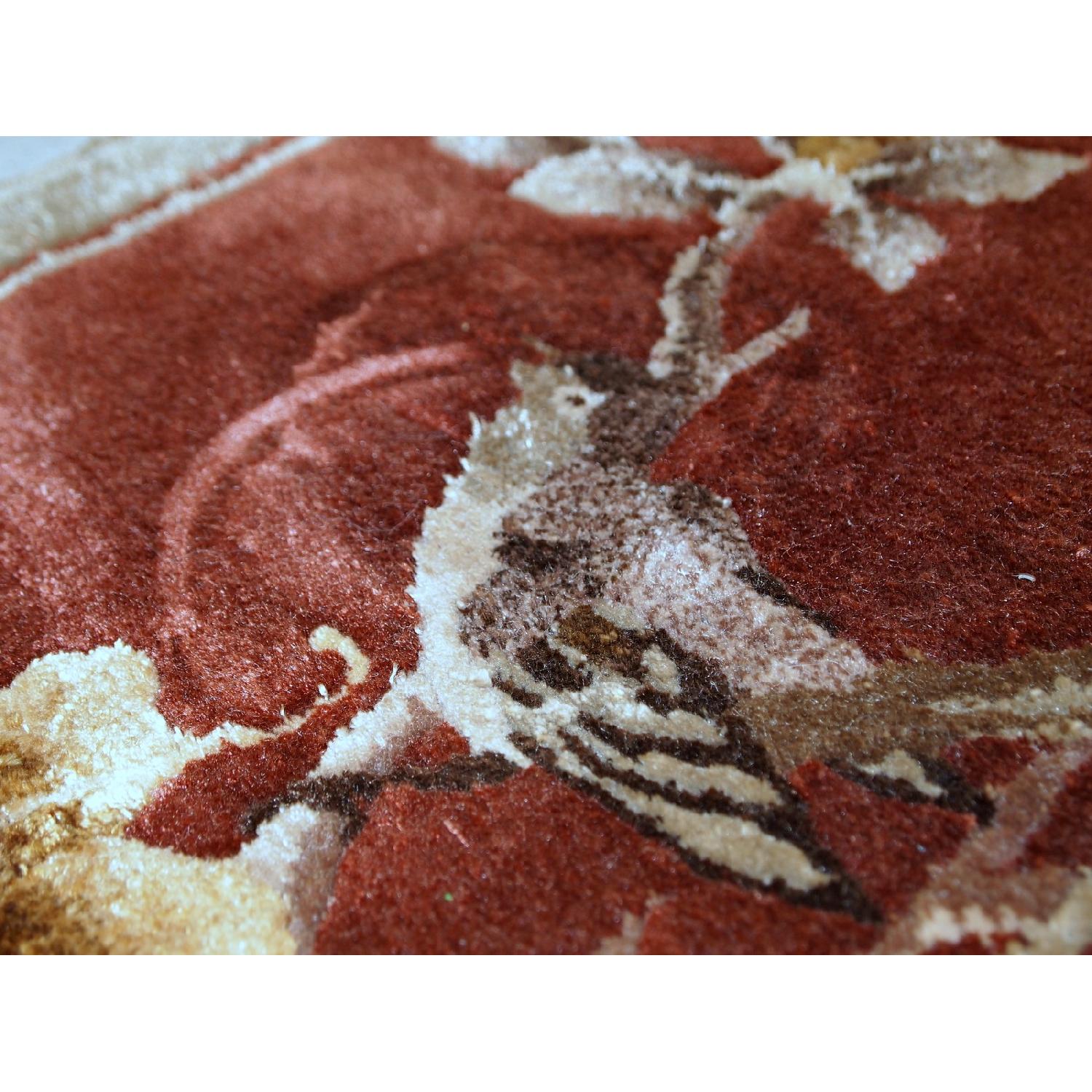 Vintage Handmade Art Deco Chinese Silk Rug - AptDeco