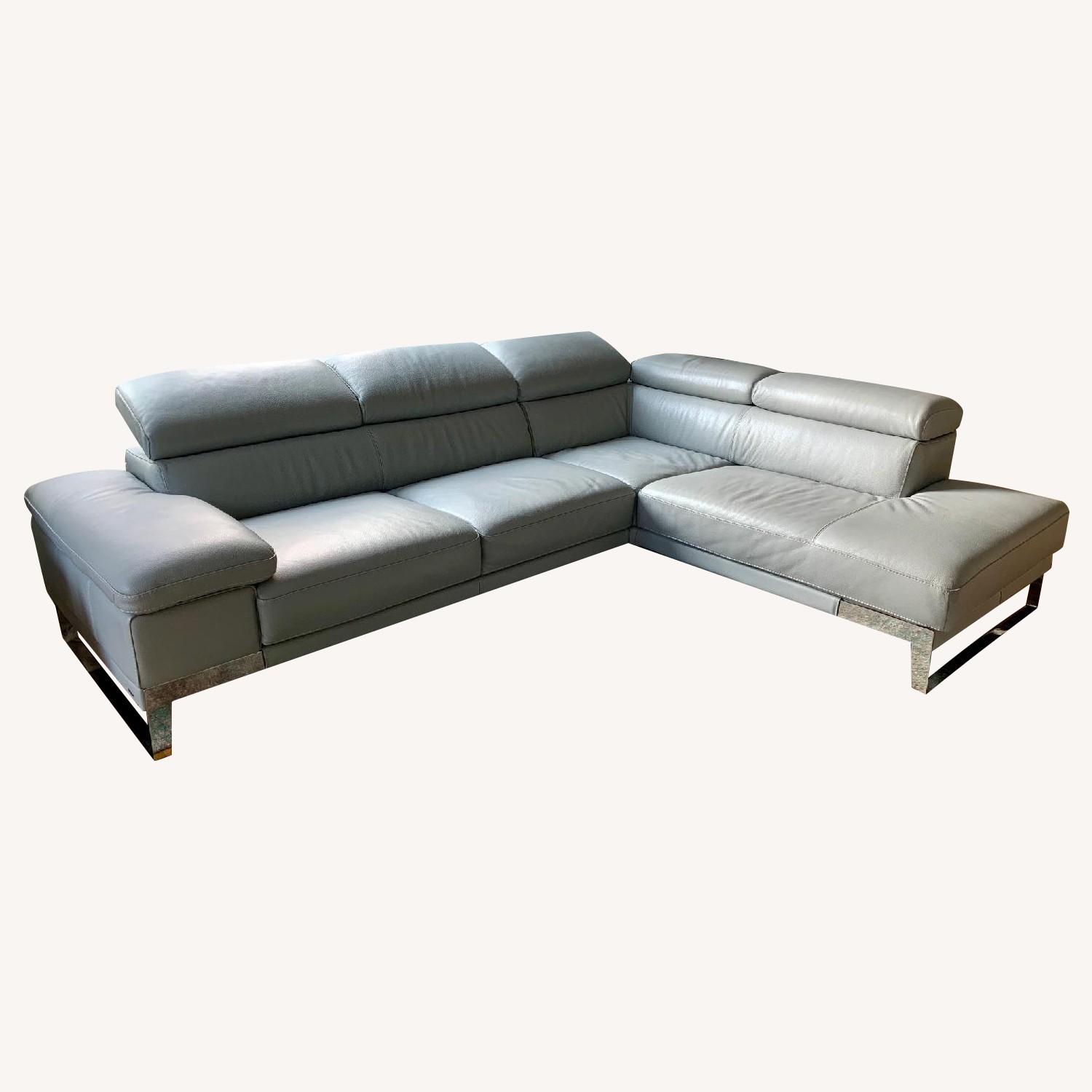 Giuseppe & Giuseppe Italian Leather Sectional Sofa - AptDeco