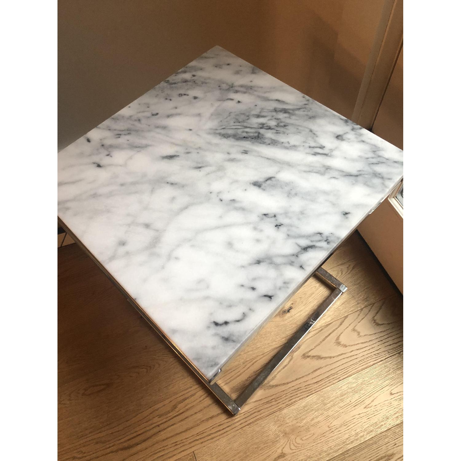 CB2 Smart Marble Side Table - AptDeco