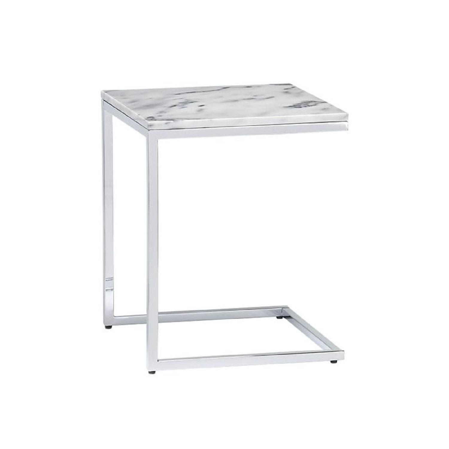 CB2 Smart Marble Side Table - AptDeco
