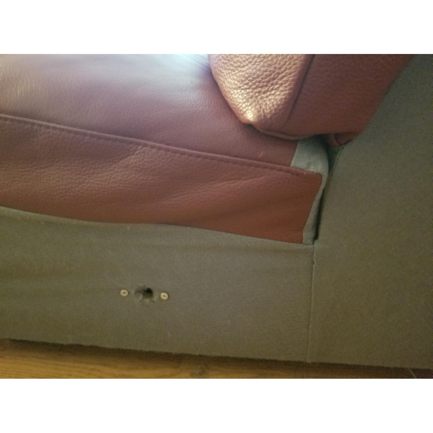 Natuzzi 2 Seater Red Sofa - AptDeco