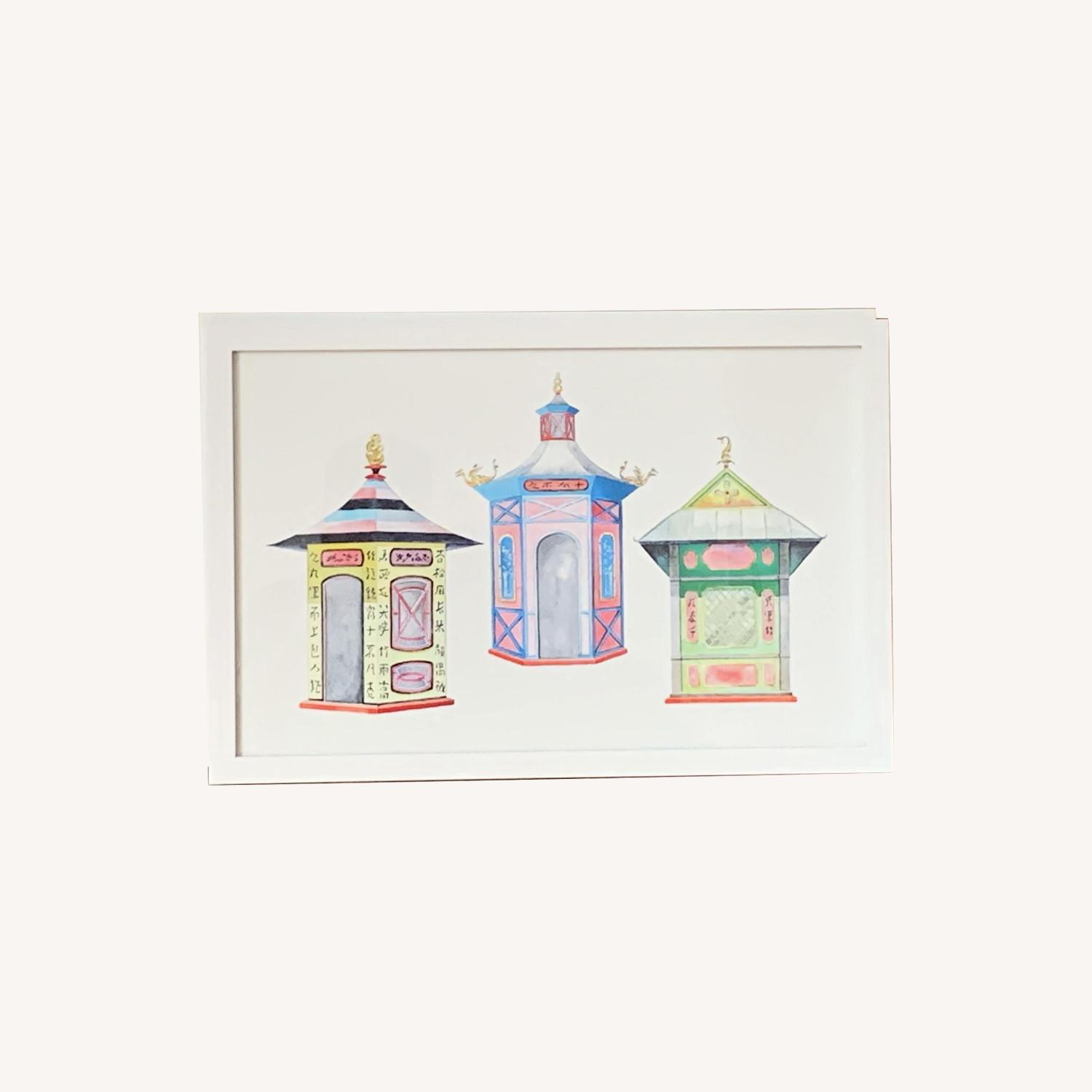 Aldous Bertram Signed Giclee - Chinese Lanterns - AptDeco