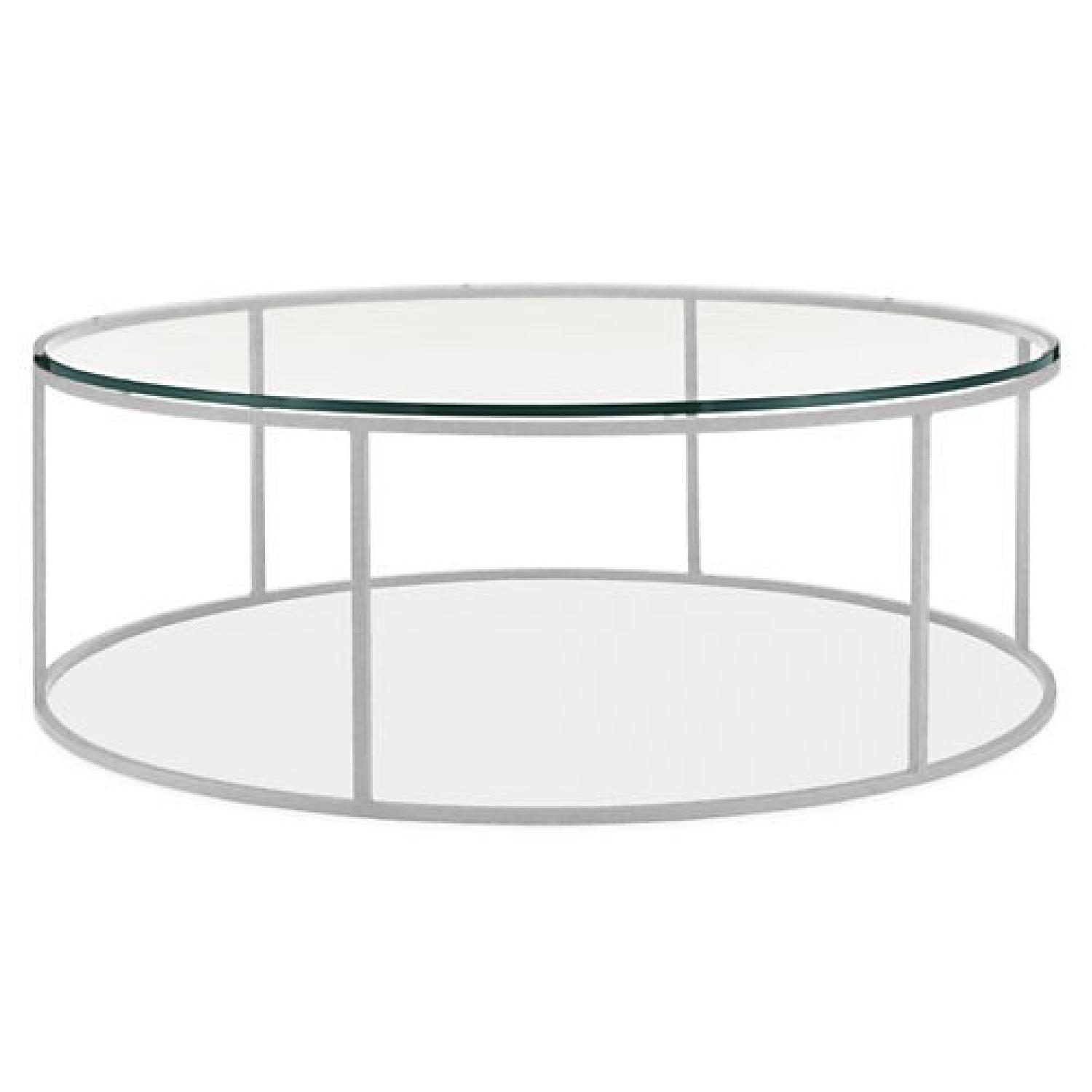 Room & Board Tyne Round Coffee Table in Glass - AptDeco
