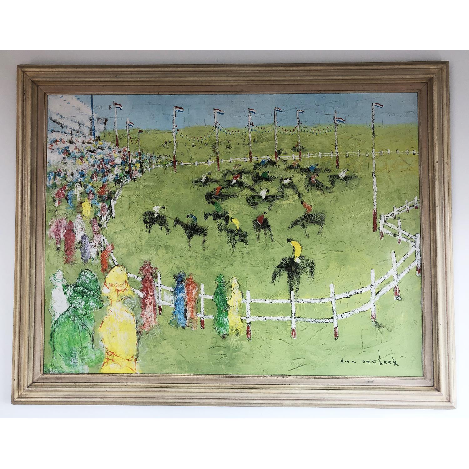 Large Polo Painting - AptDeco