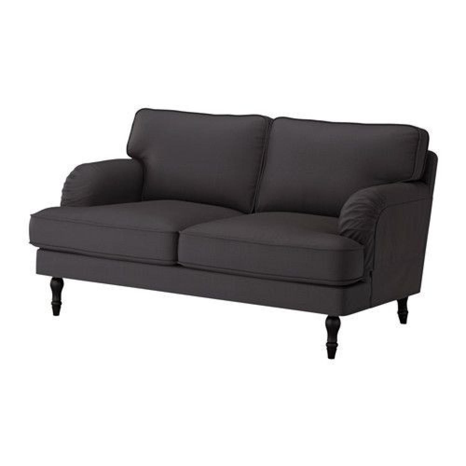 Ikea Stocksund Loveseat & Ottoman - AptDeco