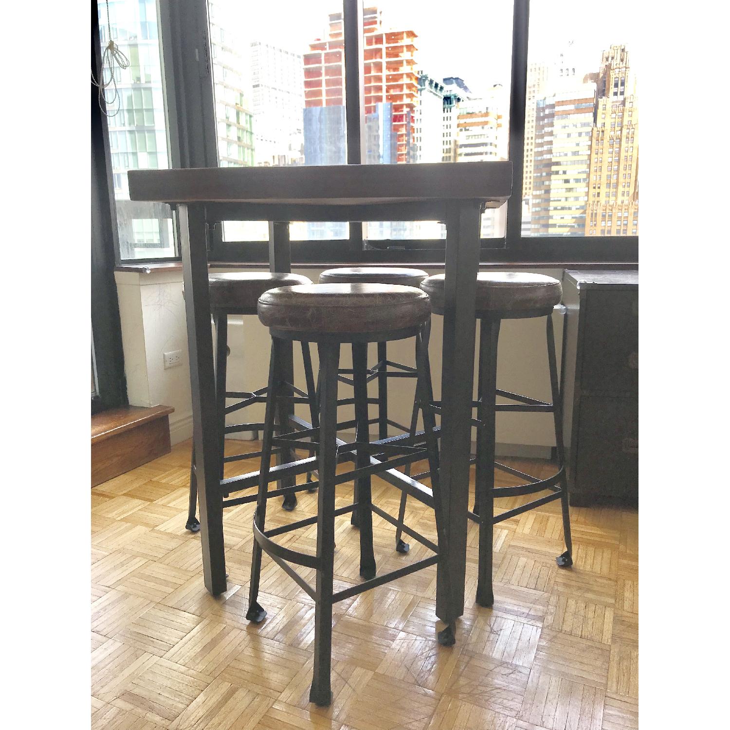 Pottery Barn Reclaimed Wood Bar Height Table - AptDeco