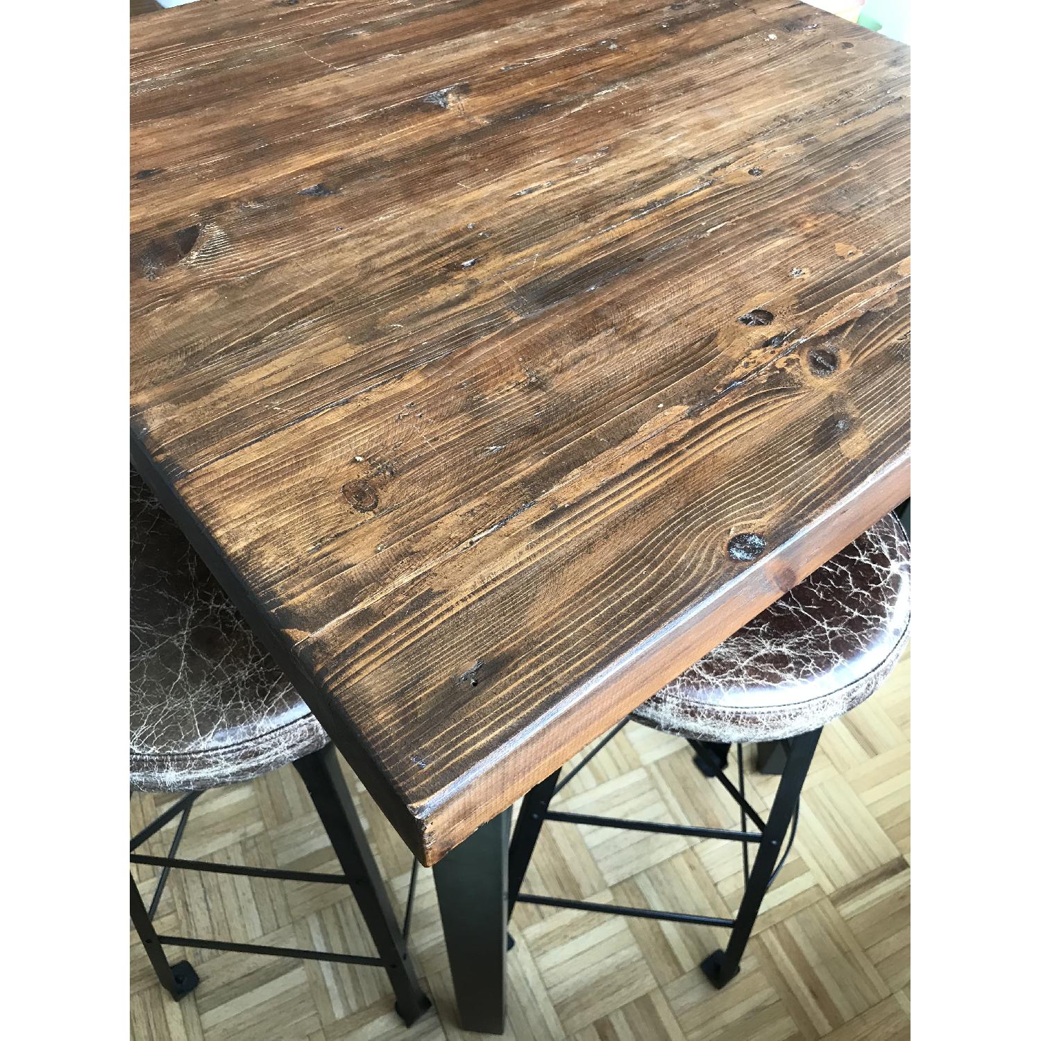 Pottery Barn Reclaimed Wood Bar Height Table - AptDeco