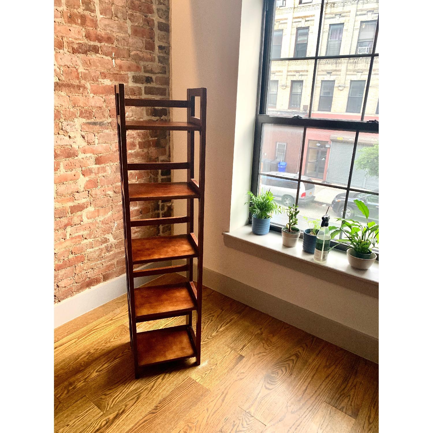 Container Store Java Solid Wood Folding Tower - AptDeco