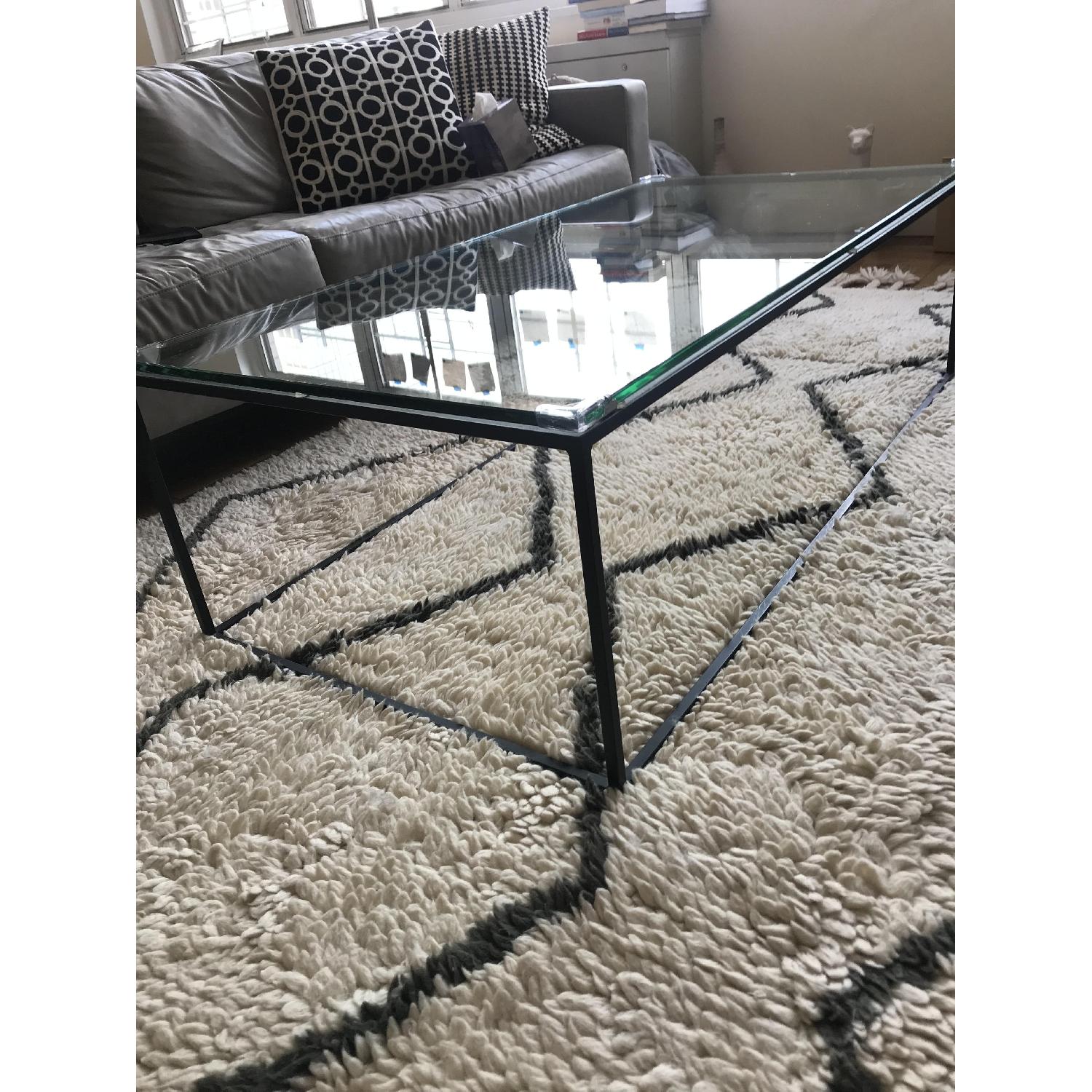Room & Board Tyne Glass & Steel Coffee Table - AptDeco