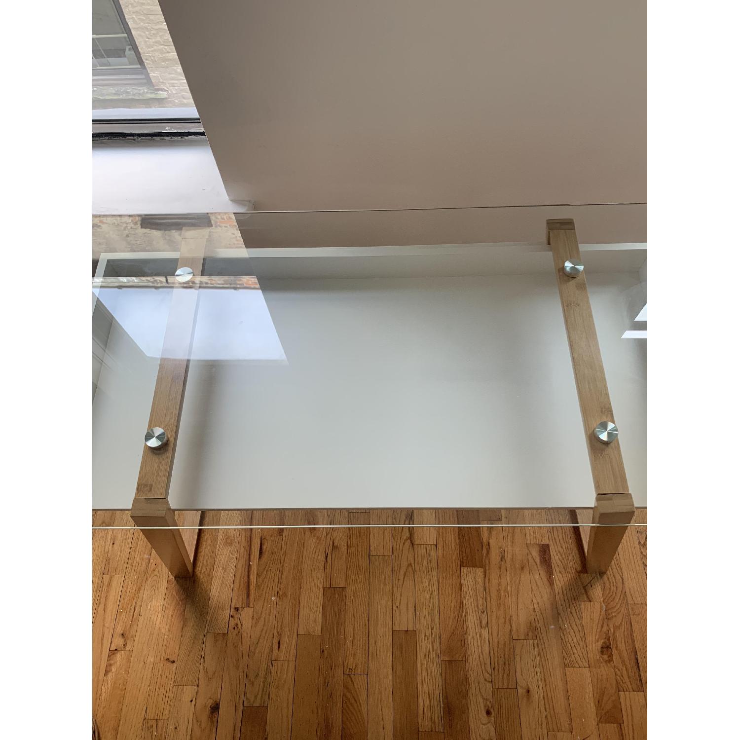 Langley Street Phoebe Glass Writing Desk - AptDeco