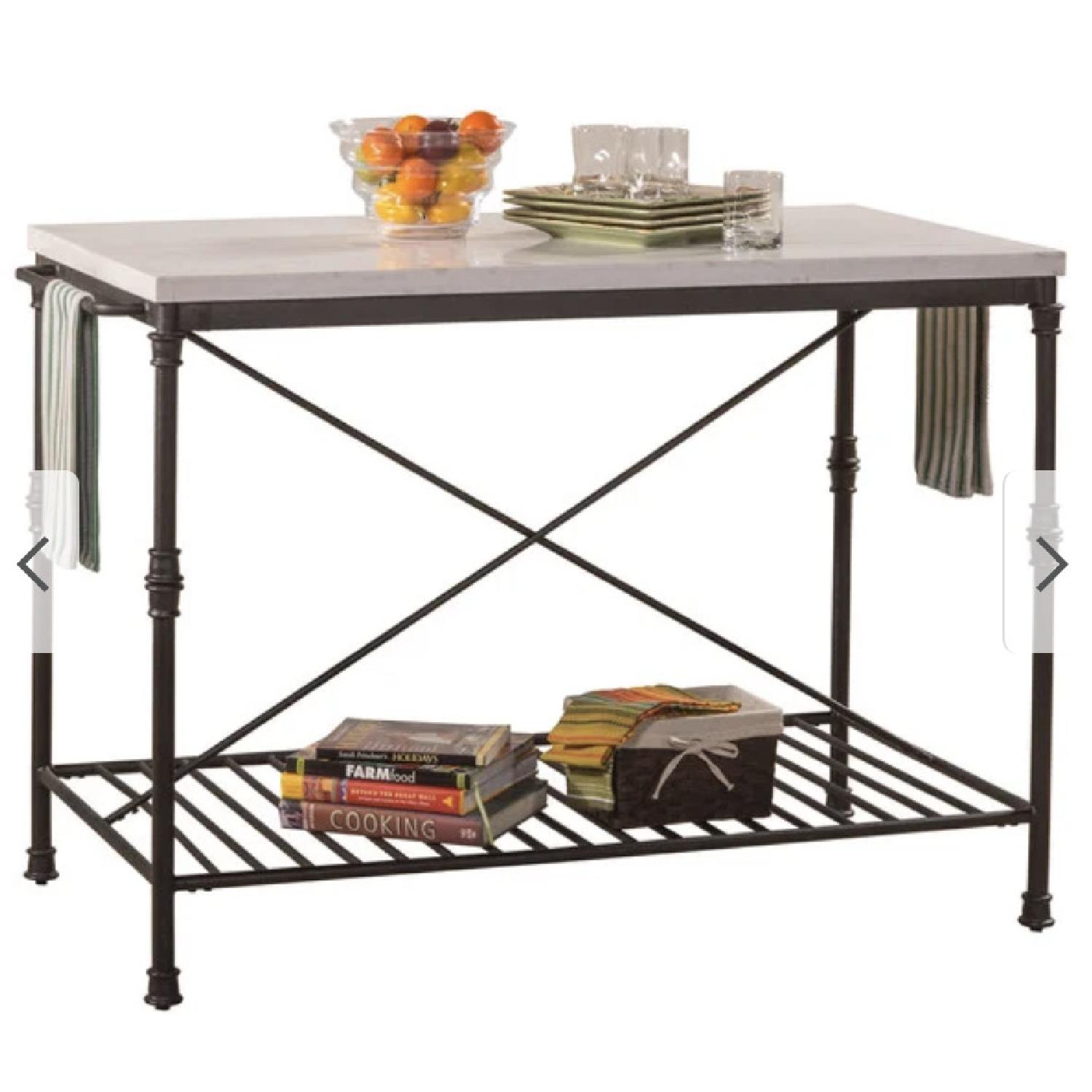 Carbon Loft Free Standing Counter Height Kitchen Island - AptDeco
