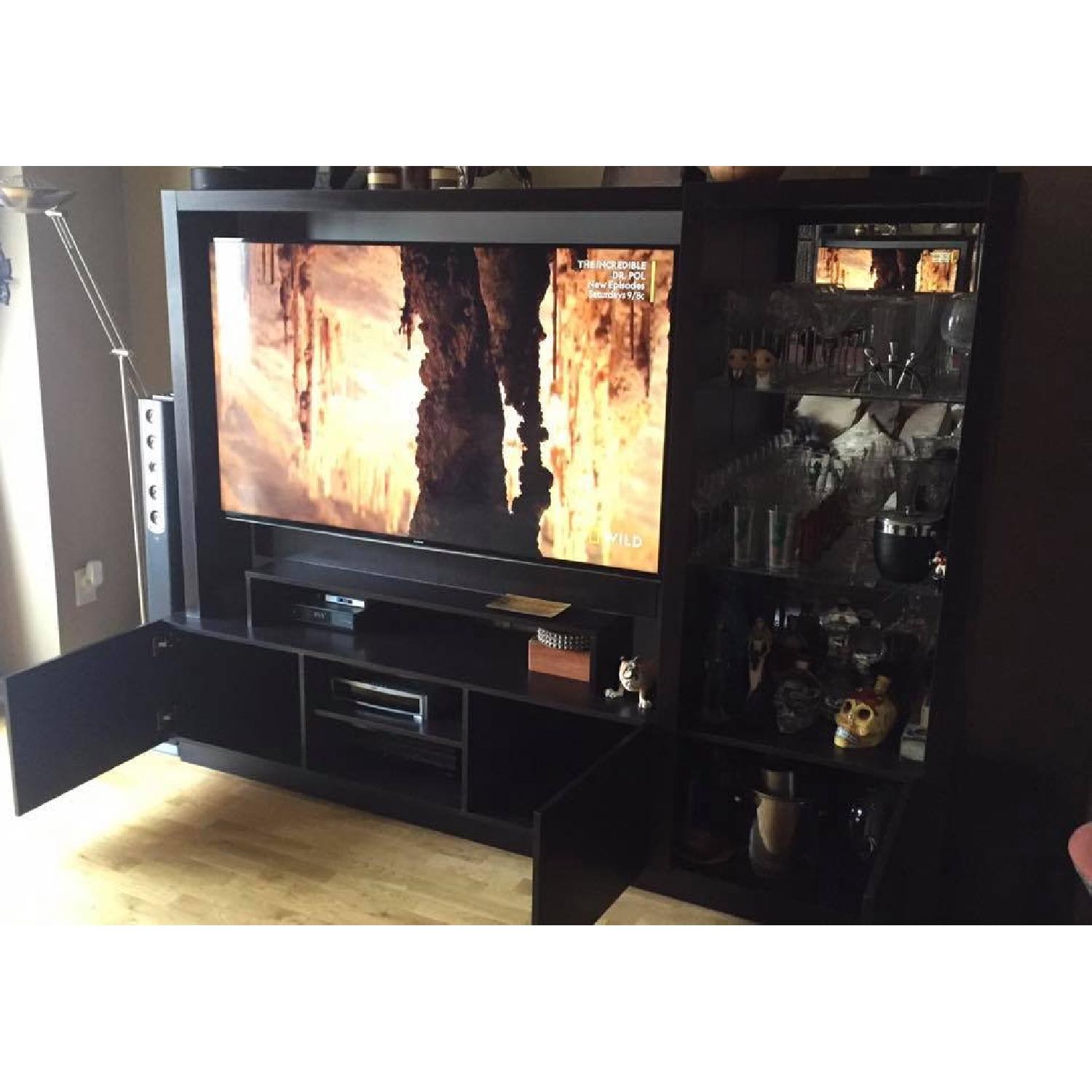 Wall Entertainment Unit w/ Bar - AptDeco