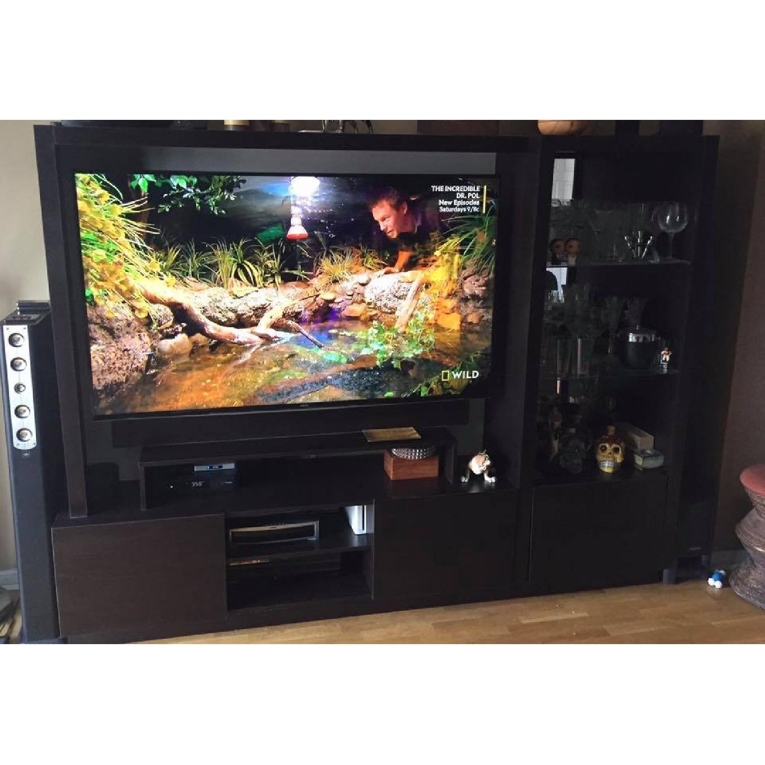 Wall Entertainment Unit w/ Bar - AptDeco