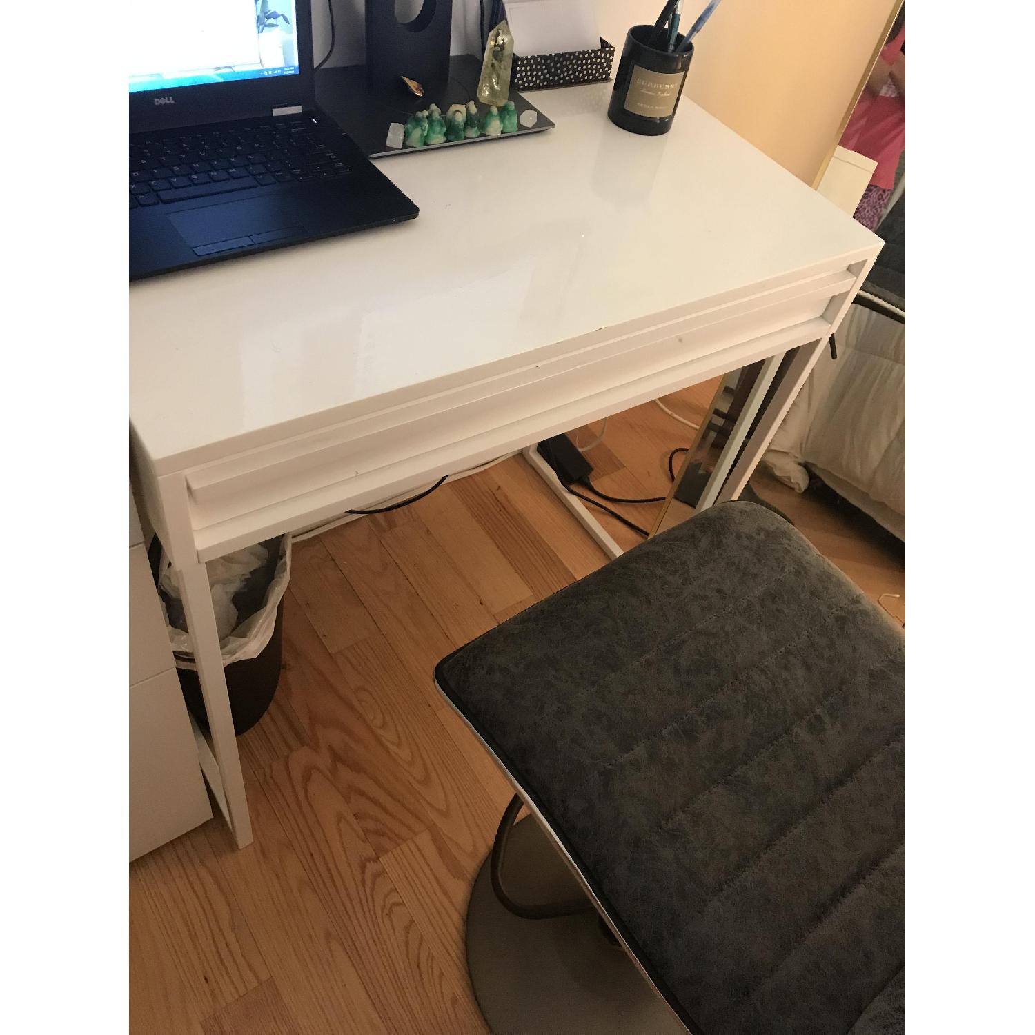 Container Store White Desk - AptDeco