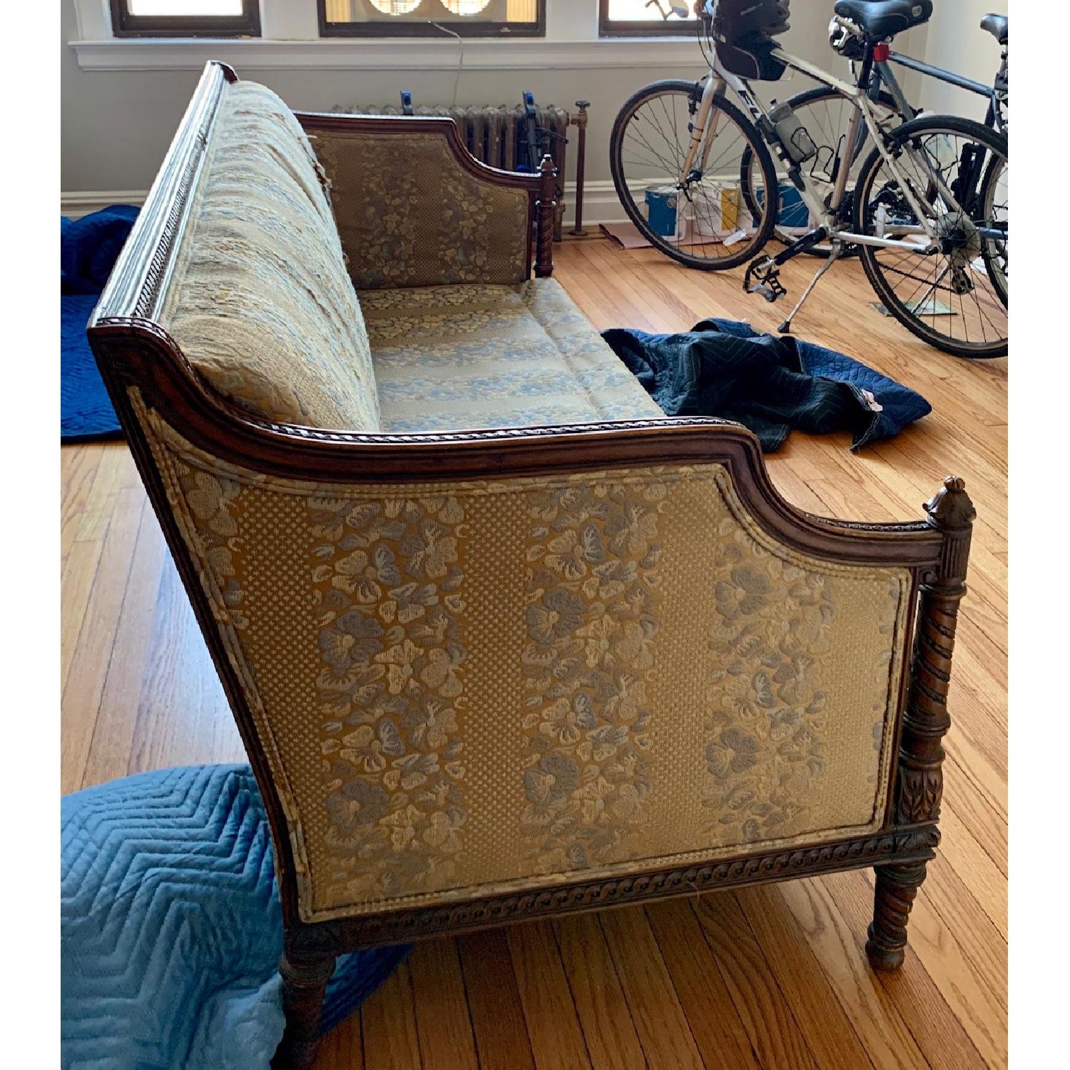 Antique Wood Frame Sofa - AptDeco