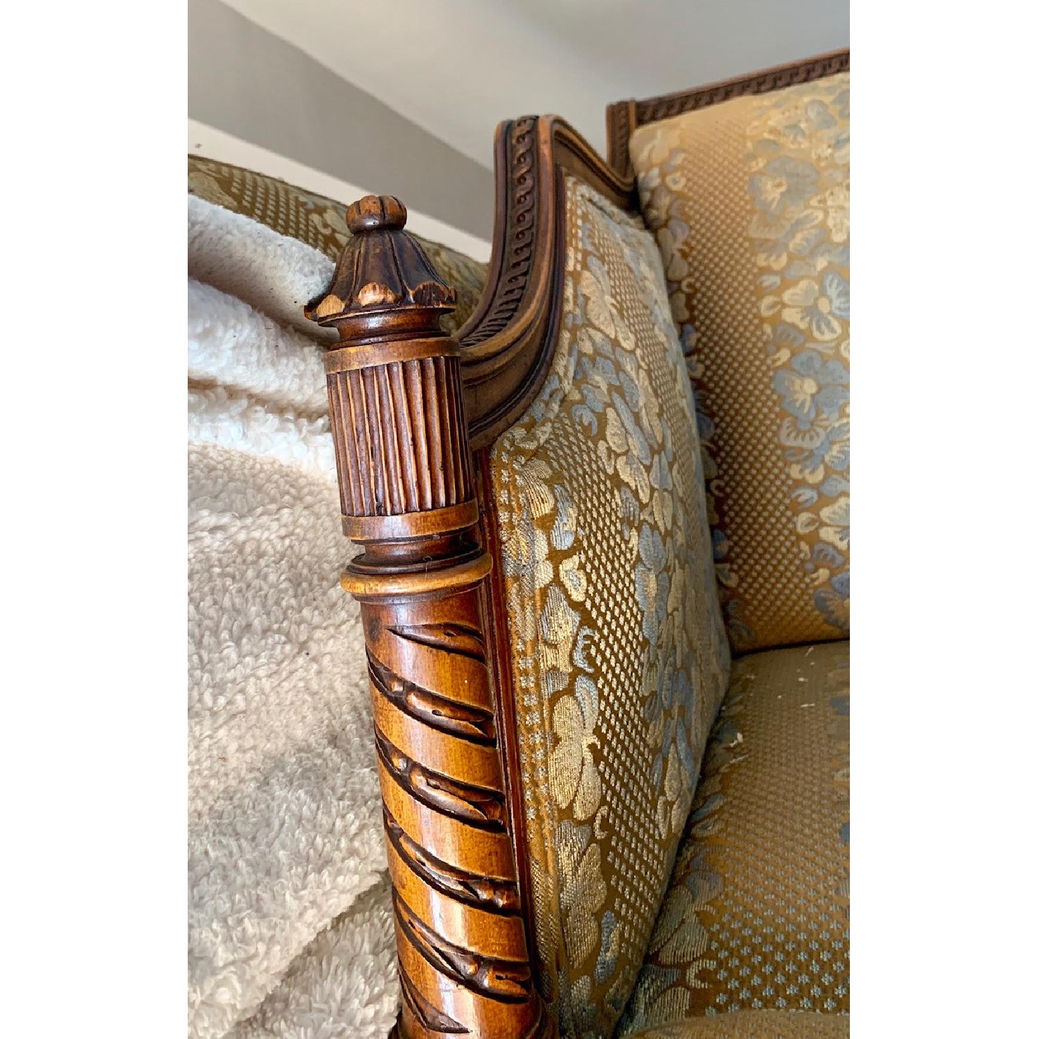 Antique Wood Frame Sofa - AptDeco