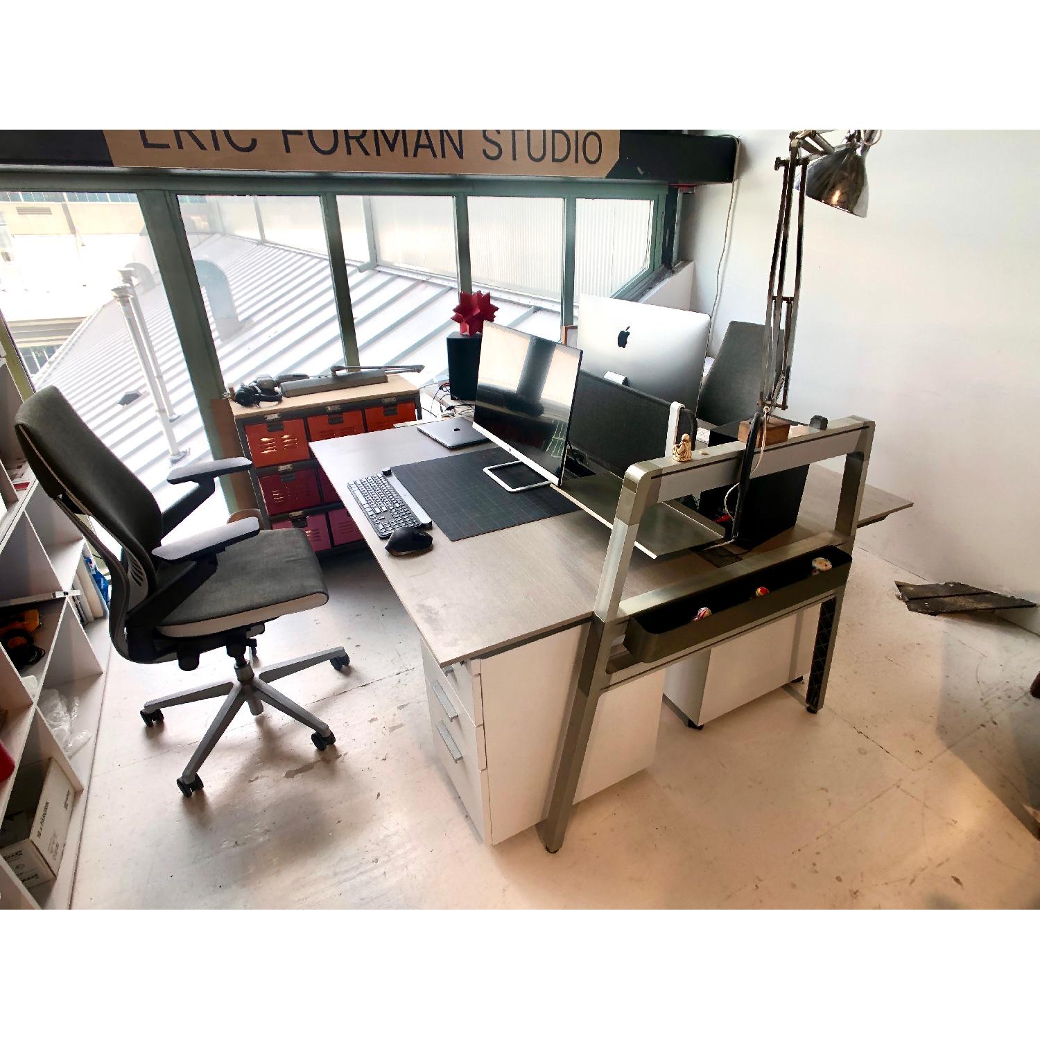 Steelcase Bivi Desks/Tables For Two - AptDeco