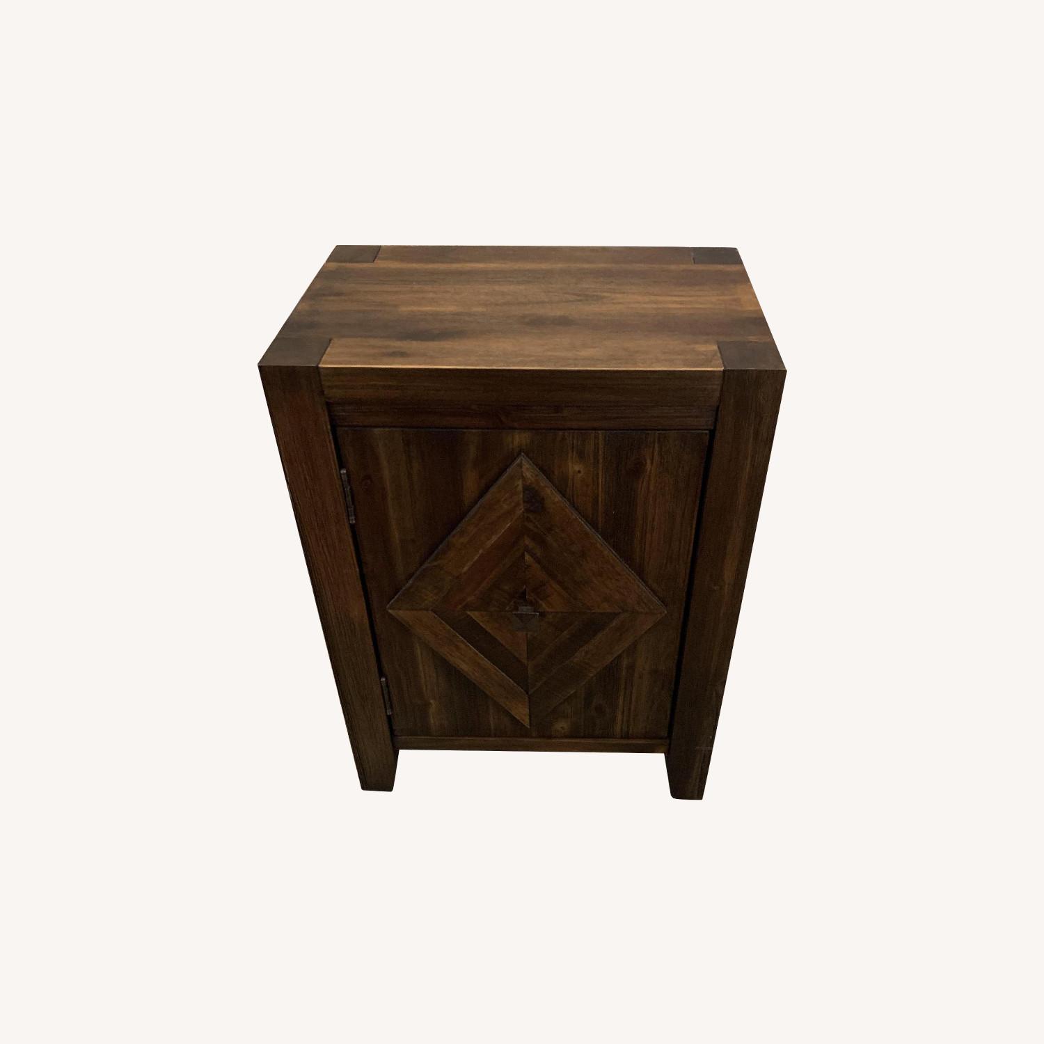 Rustic Solid Wood Accent Cabinet/Nightstand - AptDeco