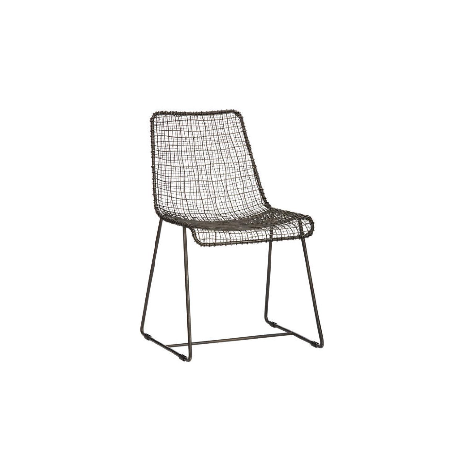 CB2 Reed Metal Handwoven Chair - AptDeco