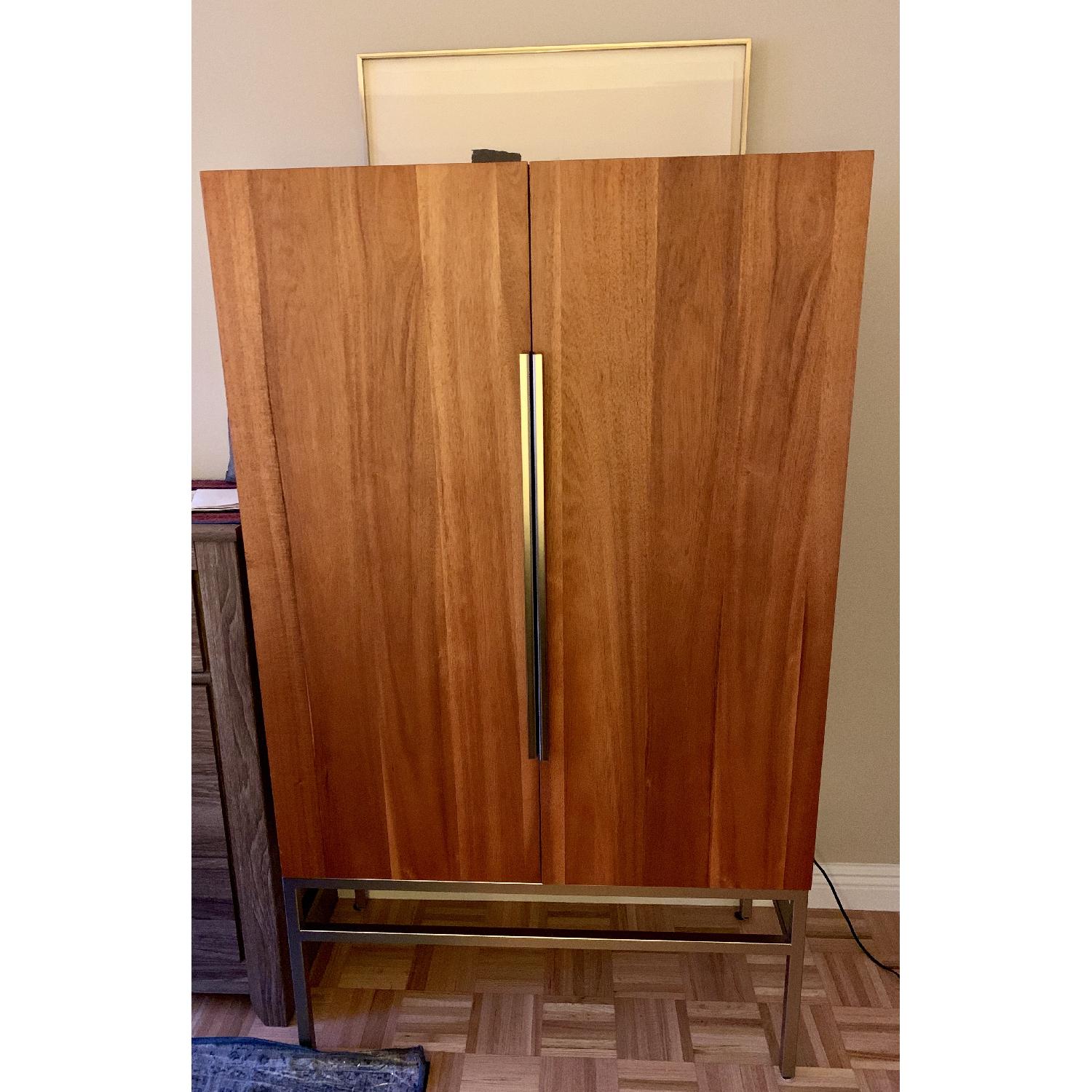 Muse Cabinet by CB2 armoire closet two door cabinet wood - AptDeco