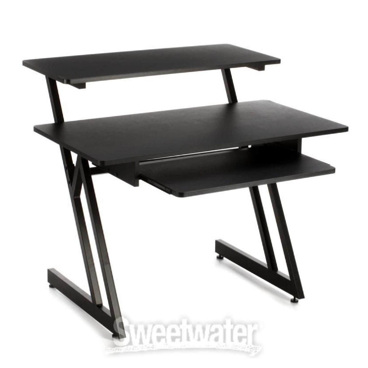 Multi Level Black Work Station/Desk - AptDeco