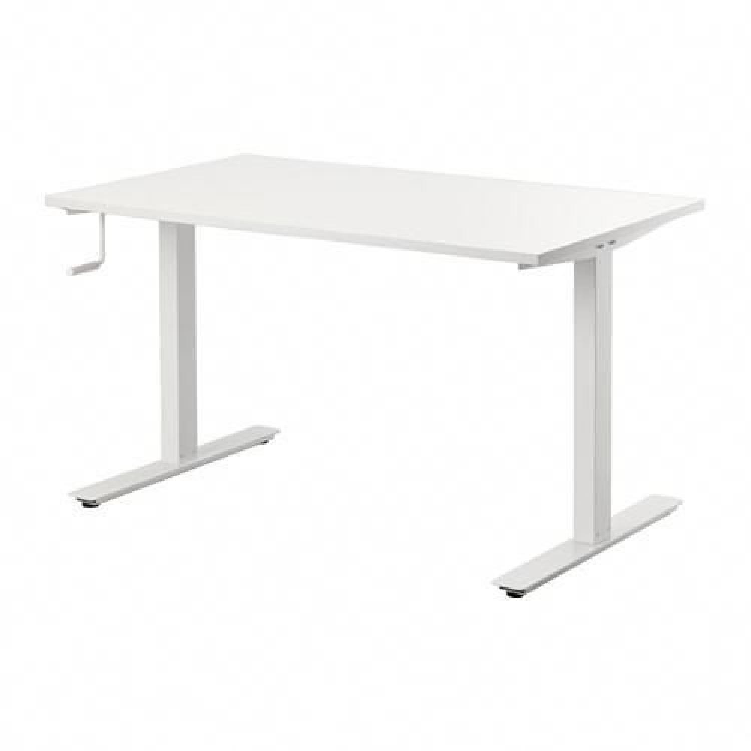 Ikea Skarsta White Sit/Stand Desk - AptDeco