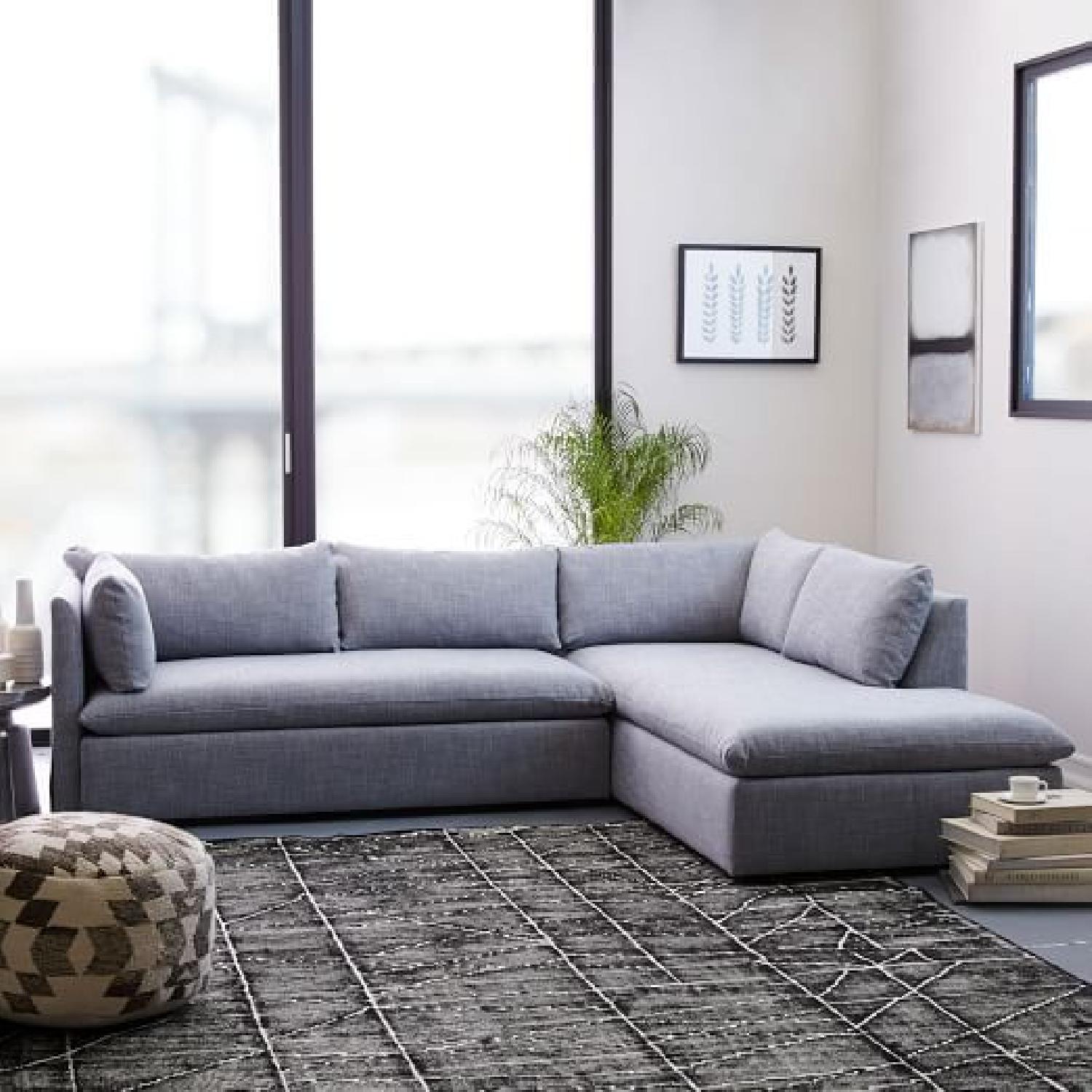 West Elm Shelter 2-Piece Sectional Sofa - AptDeco