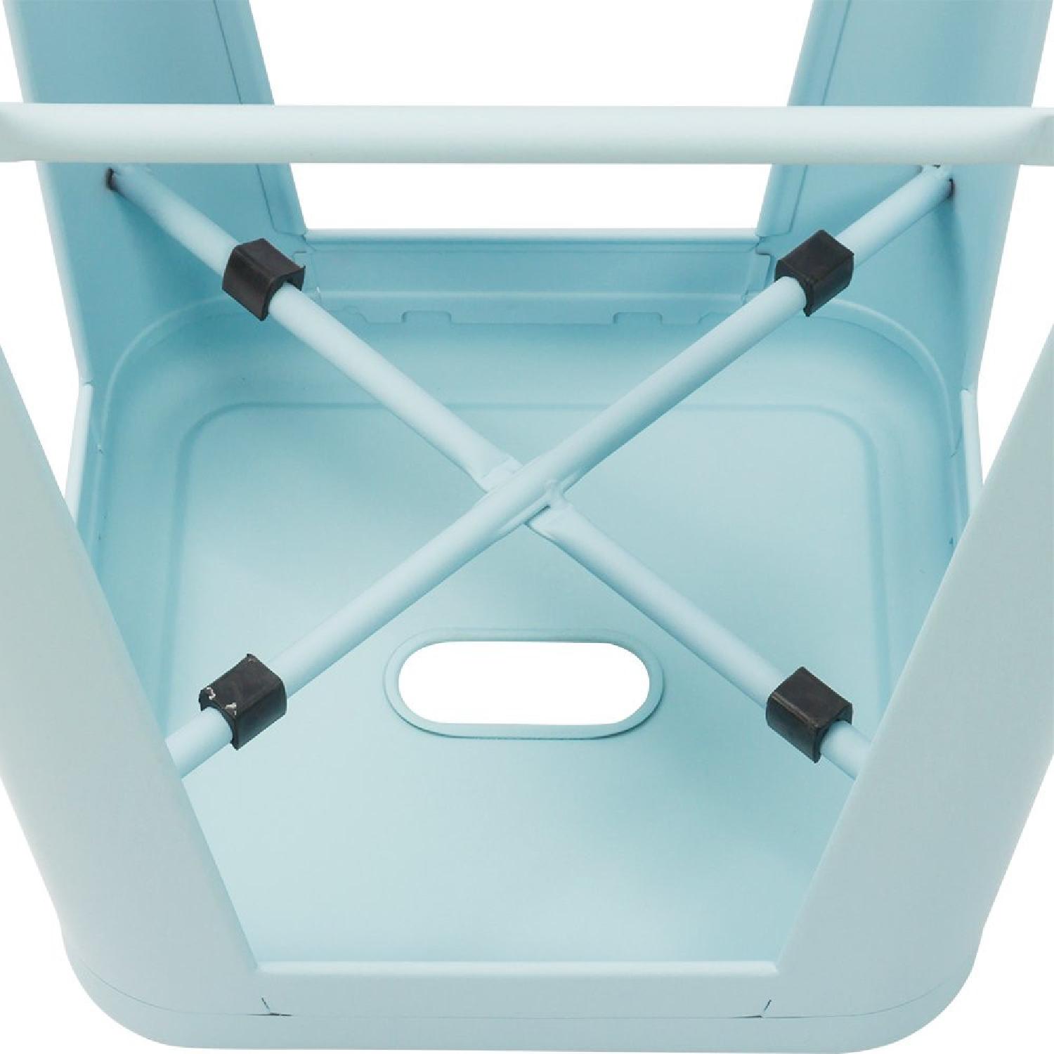 Devoko Baby Blue Metal Bar Stools - AptDeco