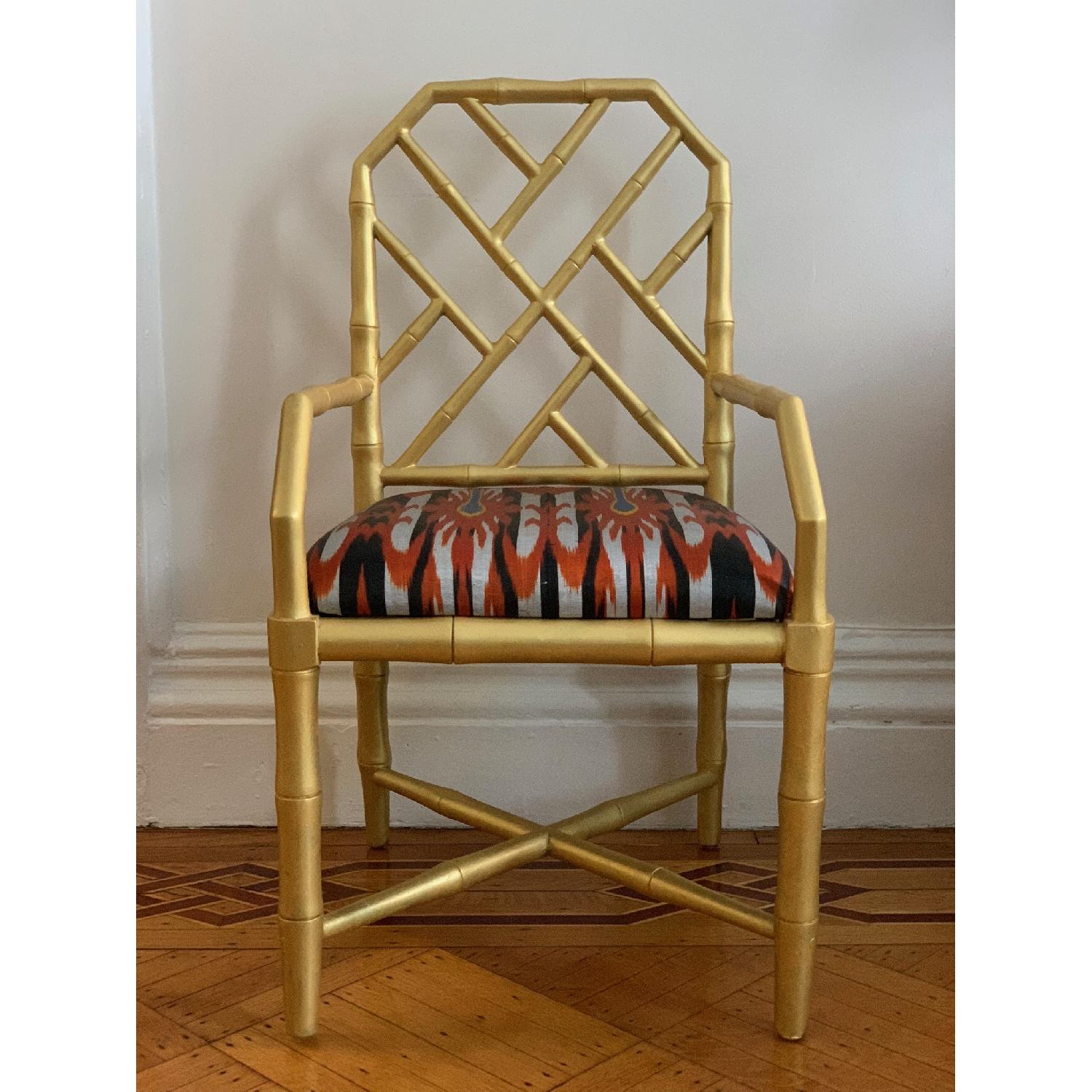 Bungalow 5 Metallic Gold Bamboo Accent chair - AptDeco