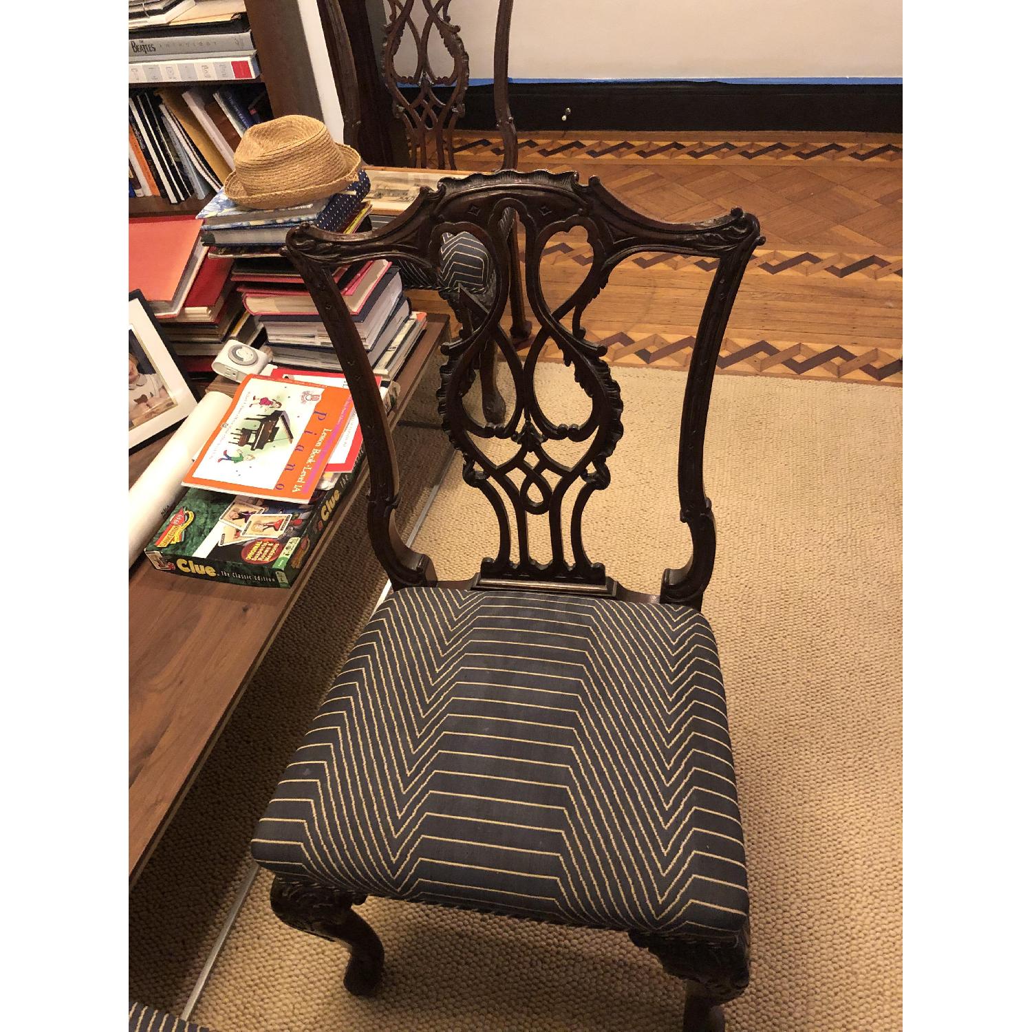 Engelhard & Koenig Vintage Upholstered Wood Dining Chairs - AptDeco