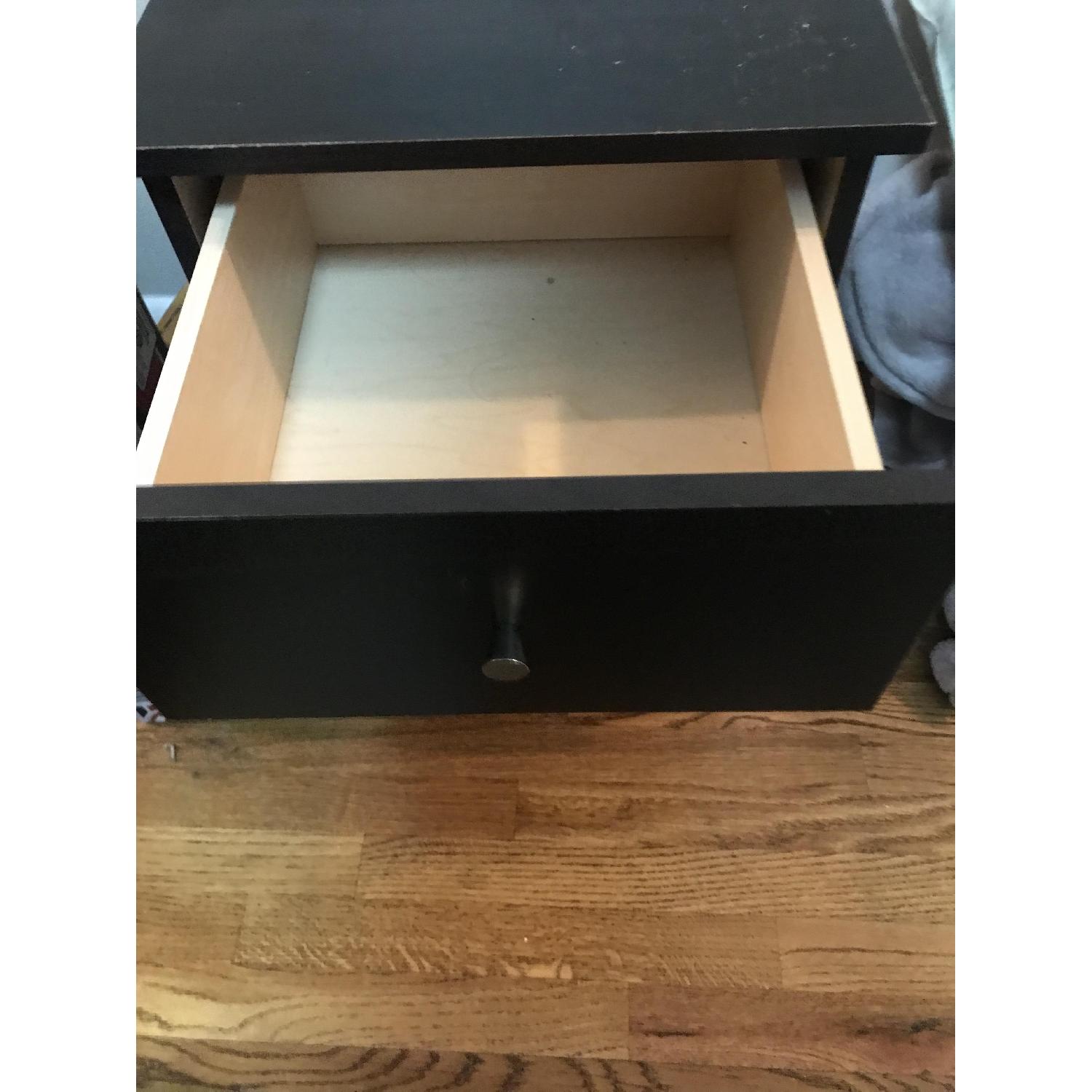 Dark Brown 2-Drawer Nightstand - AptDeco