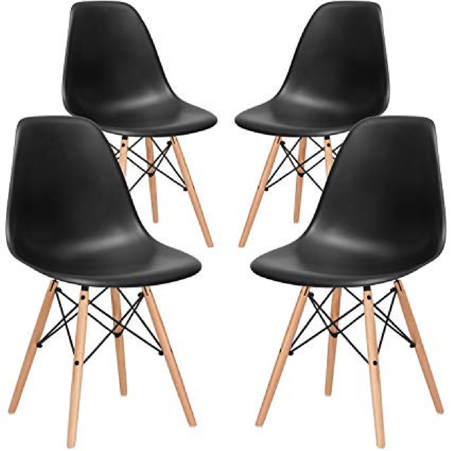 Poly & Bark Black Vortex Chairs - AptDeco