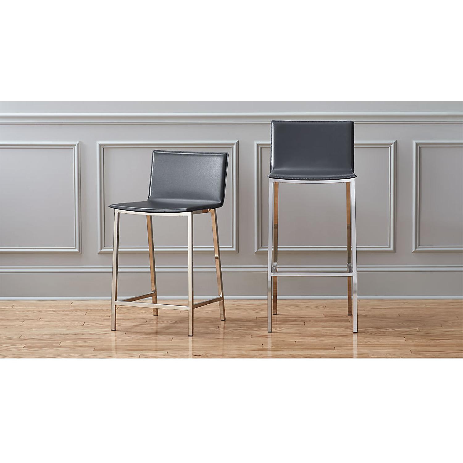 CB2 Phoenix Carbon Bar Stools - AptDeco