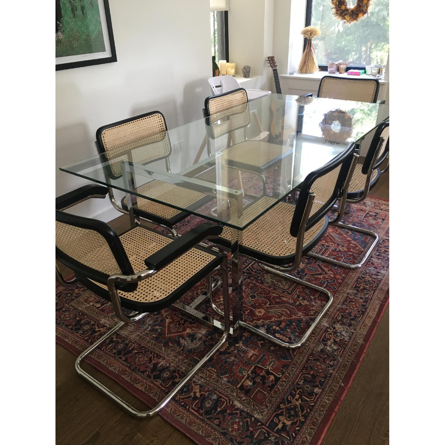 CB2 Silverado Chrome Dining Table - AptDeco