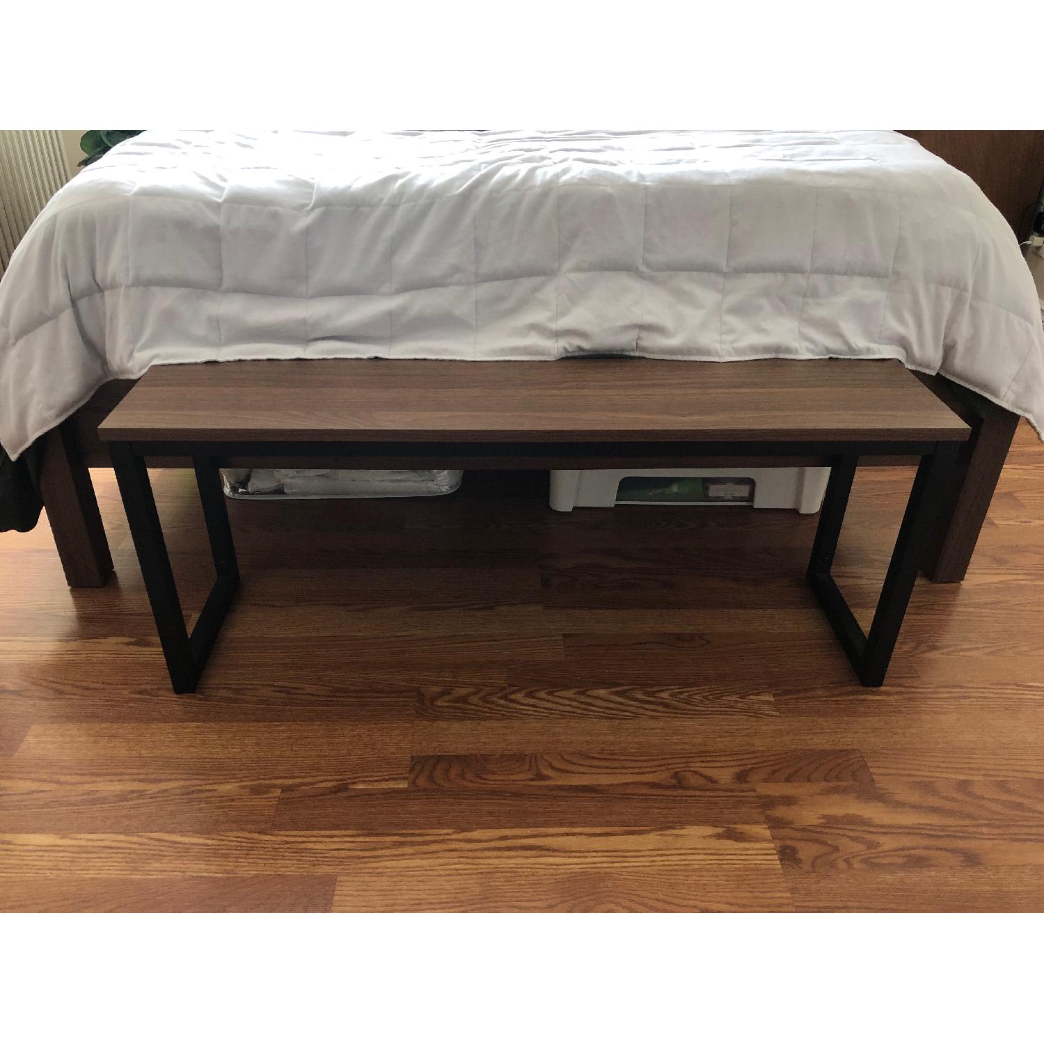 Zinus Louis Modern Studio Soho Dining Table w/ 2 Benches - AptDeco