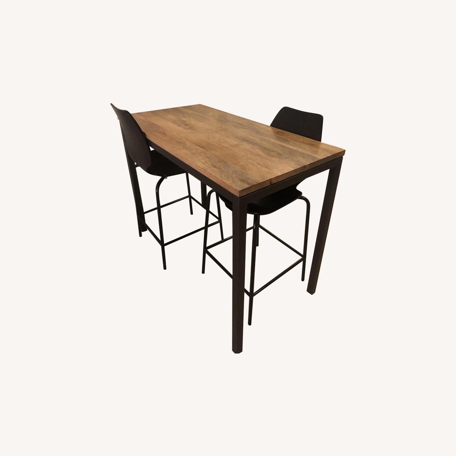 West Elm Box Frame Dining Table w/ 2 Chairs - AptDeco