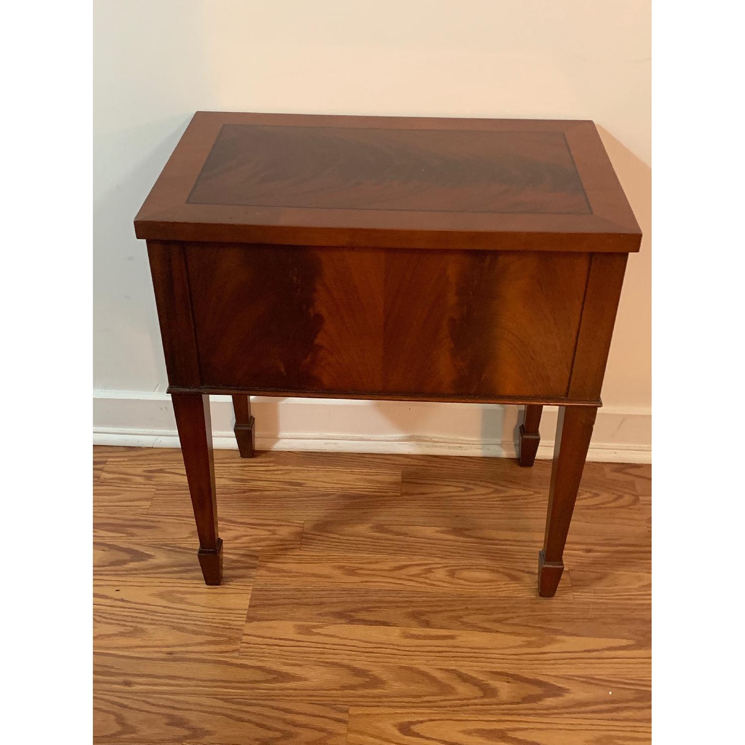 Klaussner Furniture Mahogany Coffee Table + 2 End Tables - AptDeco