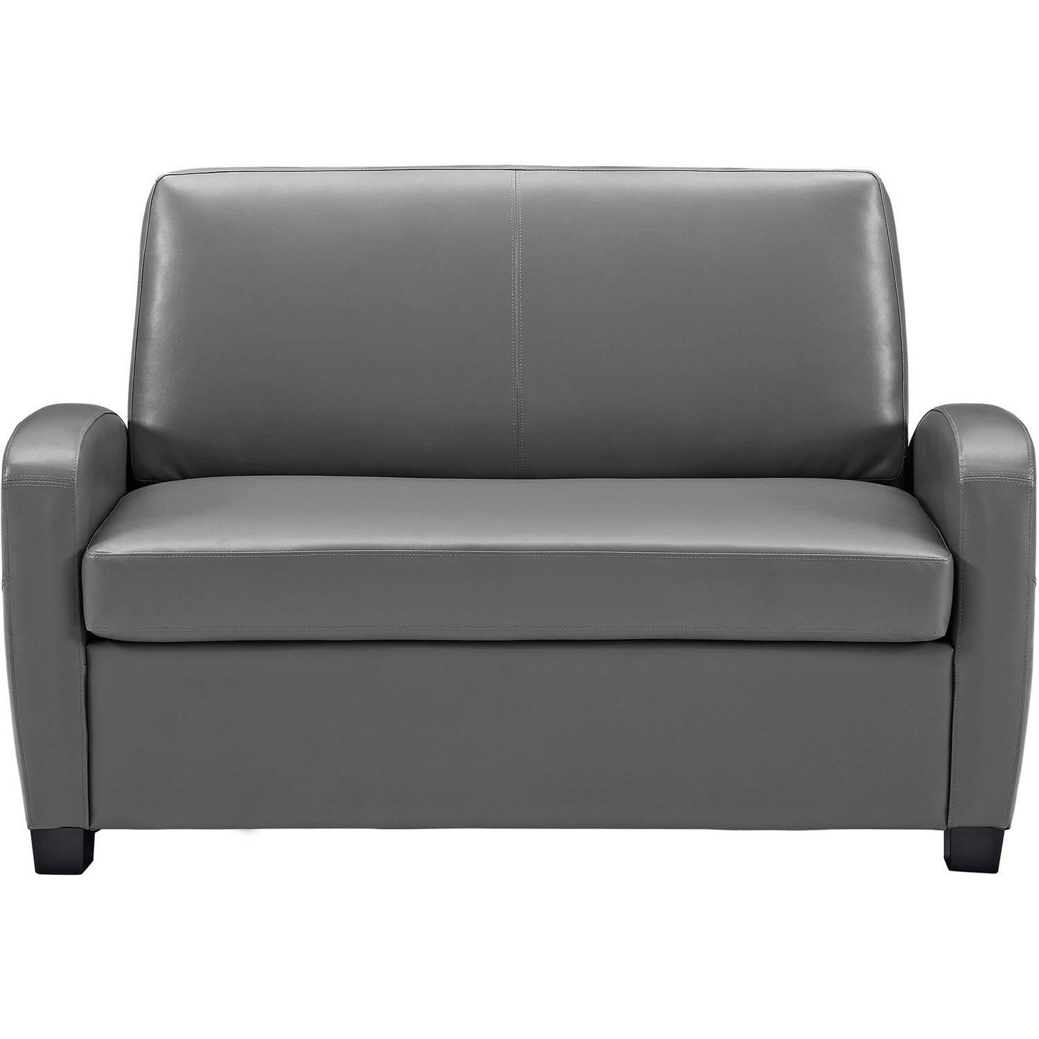Mainstays 54 inch faux leather loveseat sleeper store