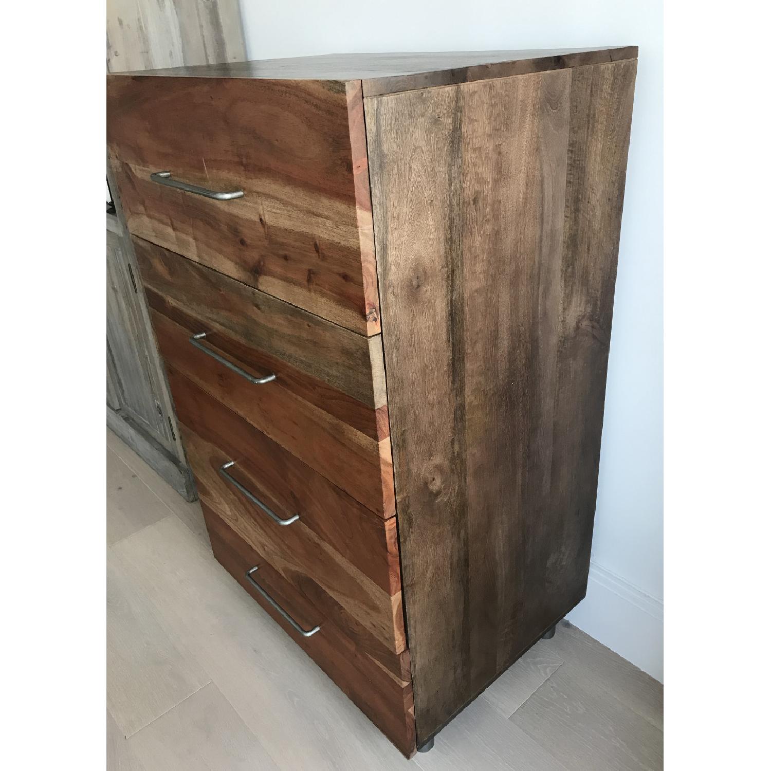 CB2 Link Acacia Tall Chest - AptDeco