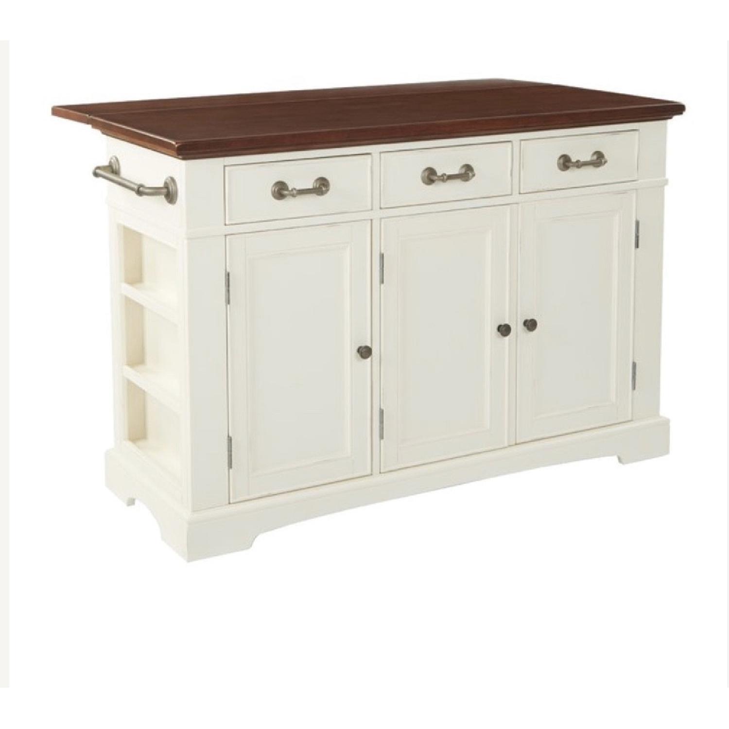 Darby Home Kitchen Island w/ Counter Protector & 2 Stools - AptDeco