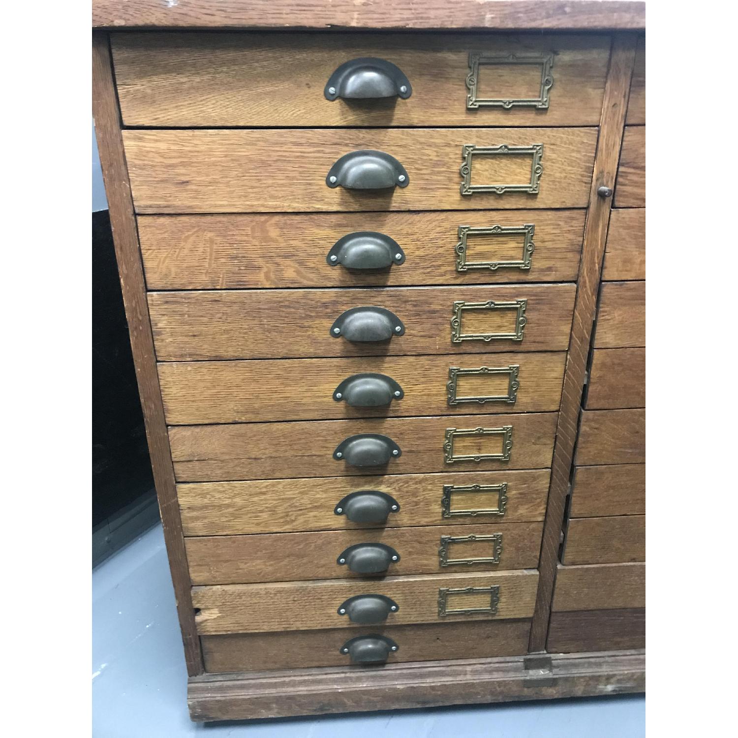 Antique Library Card Filing Cabinet - AptDeco