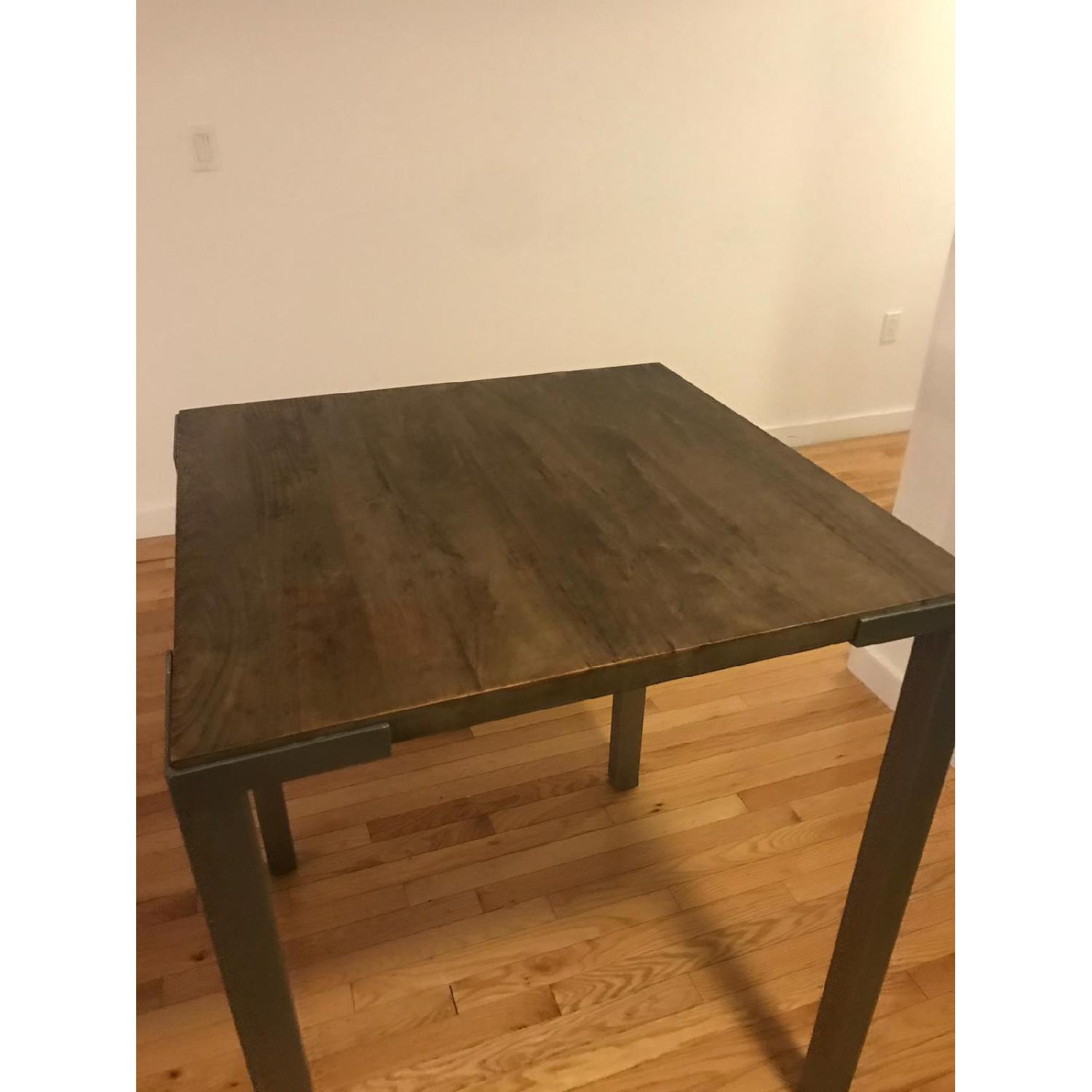 CB2 Stilt 2-Top Counter Table + 2 Flint Steel Counter Stools - AptDeco